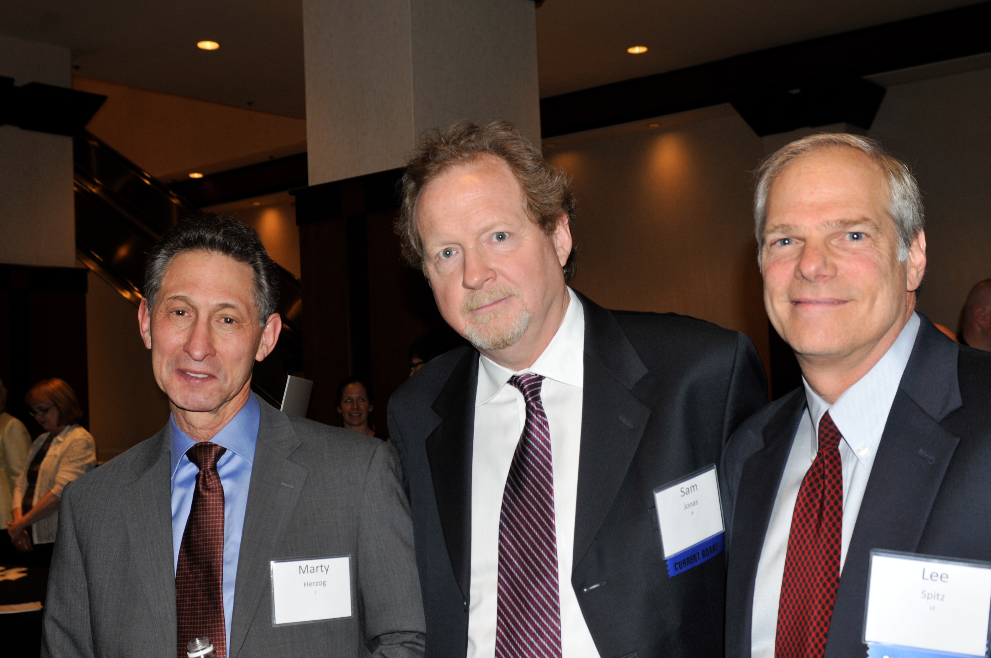 Marty Herzog, left, Sam Jonas (board) and Lee Spitz (board)