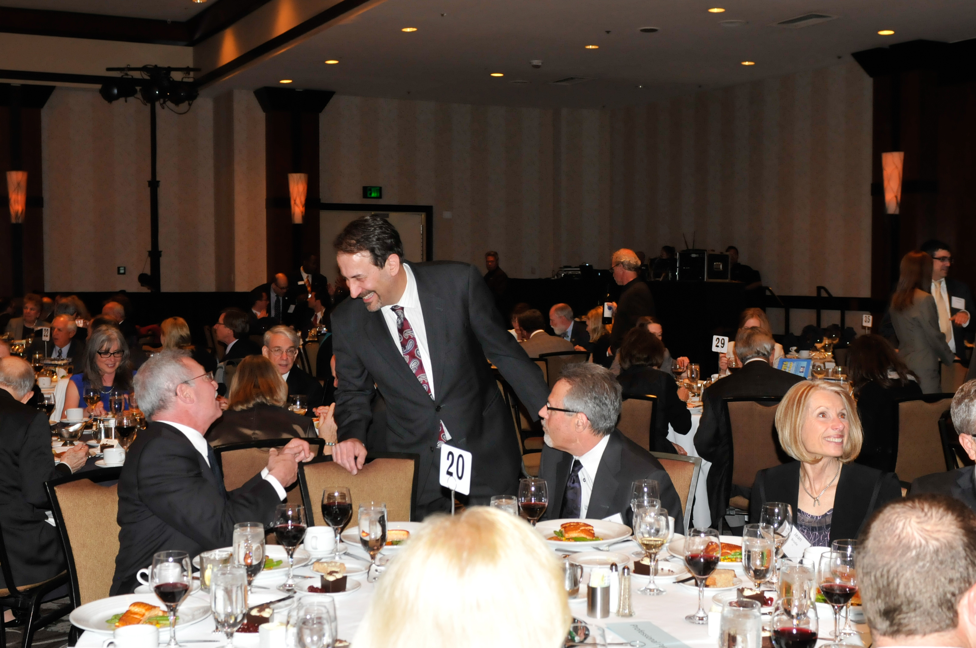 Scott Levin greeting guests