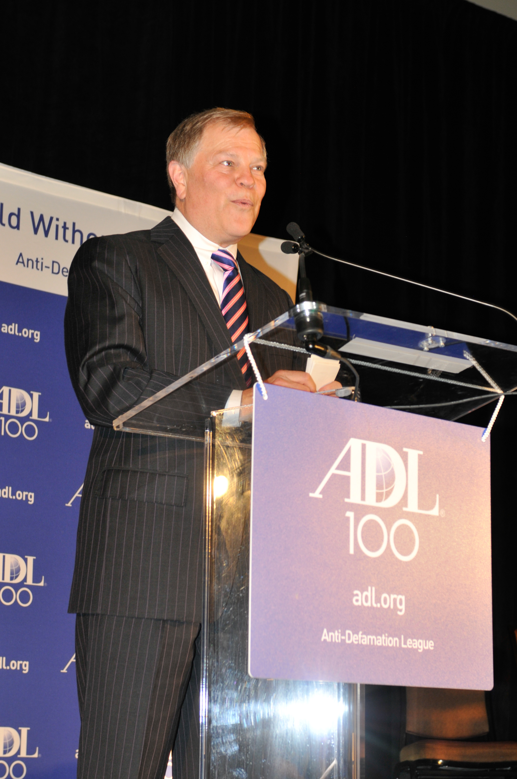 National Chair Barry Curtiss-Lusher talks to attendees