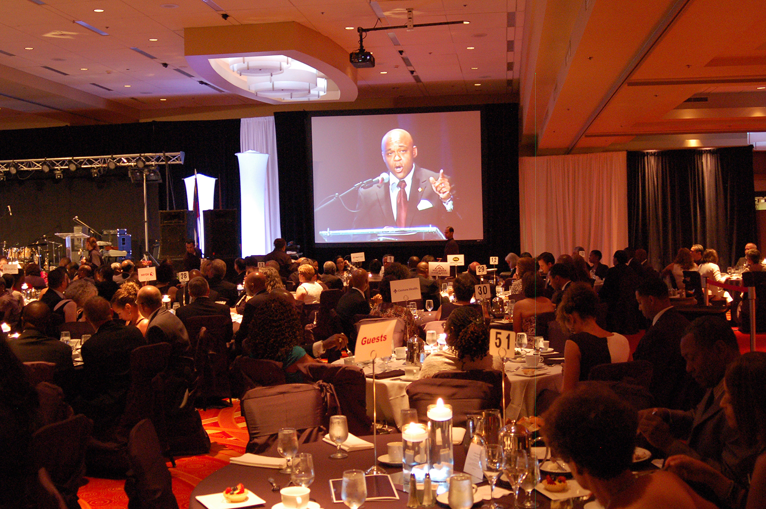 Mayor Michael Hancock thanks guests for their support