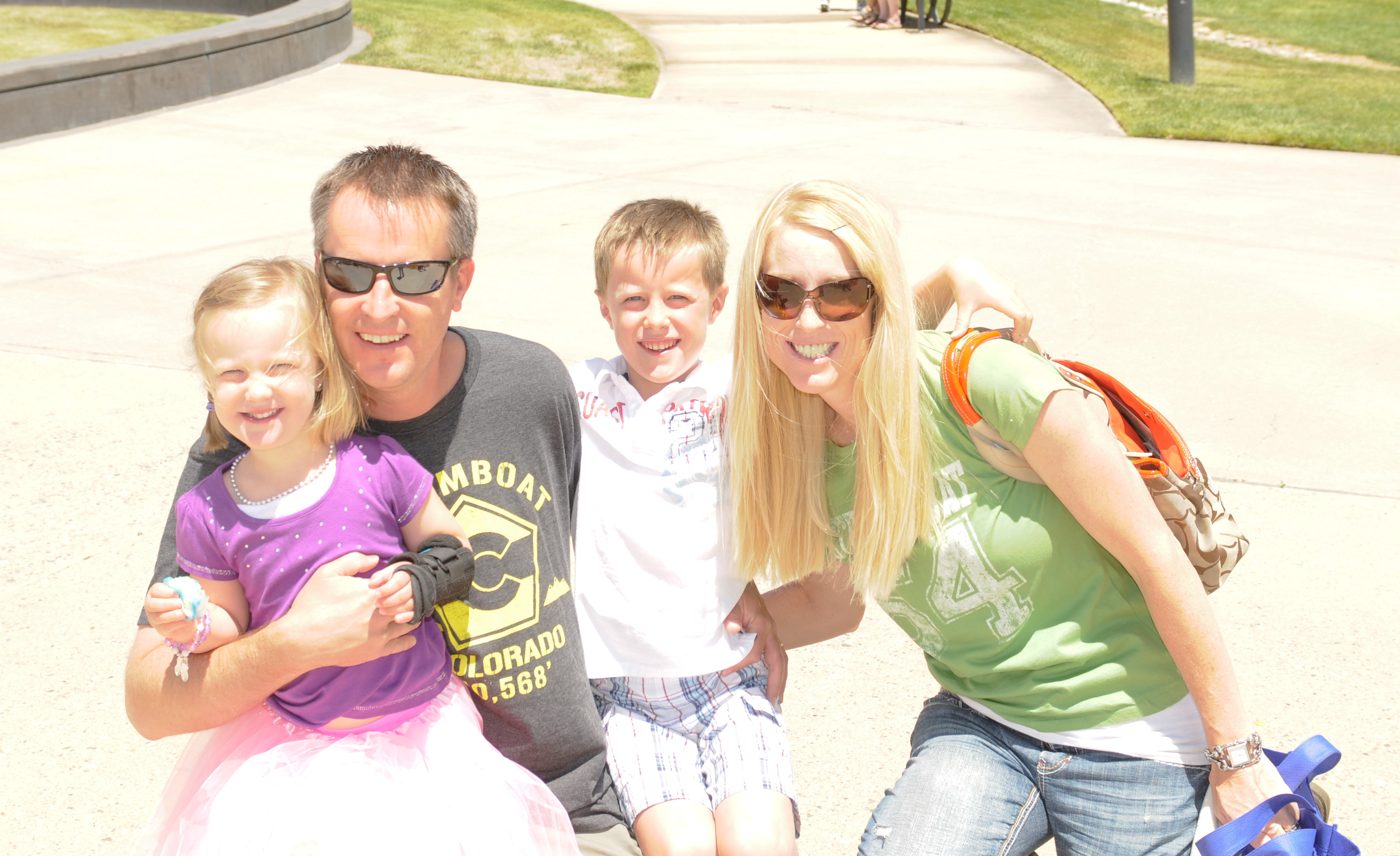 John and Nancy Curran with their kids Anna and Evan
