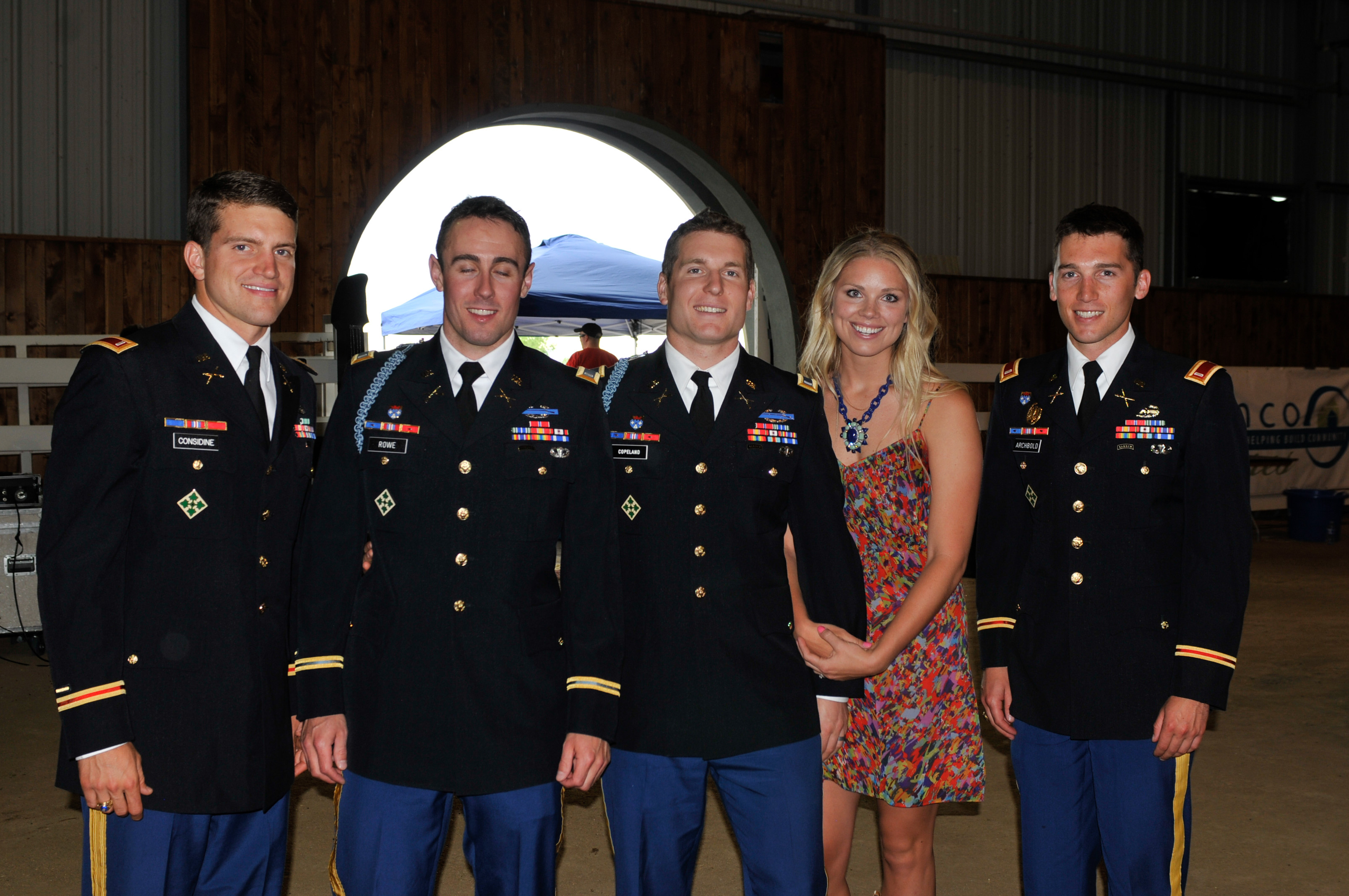 1LT Daniel Considine, left, 1LT Ken Rowe, 1LT Pat Copeland, Alysson ...