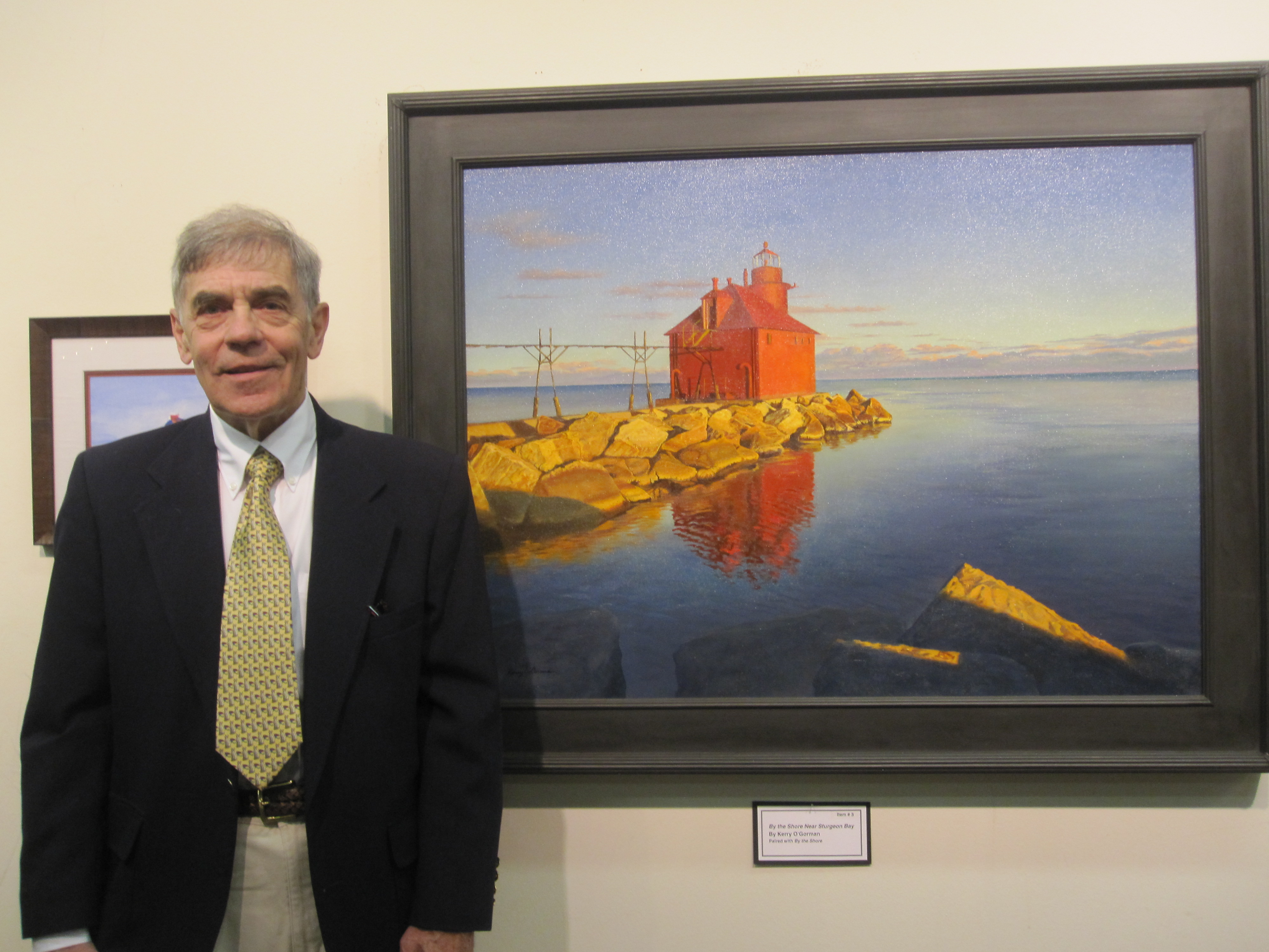 Artist Kerry O'Gorman, painting "By the Shore Near Sturgeon Bay"