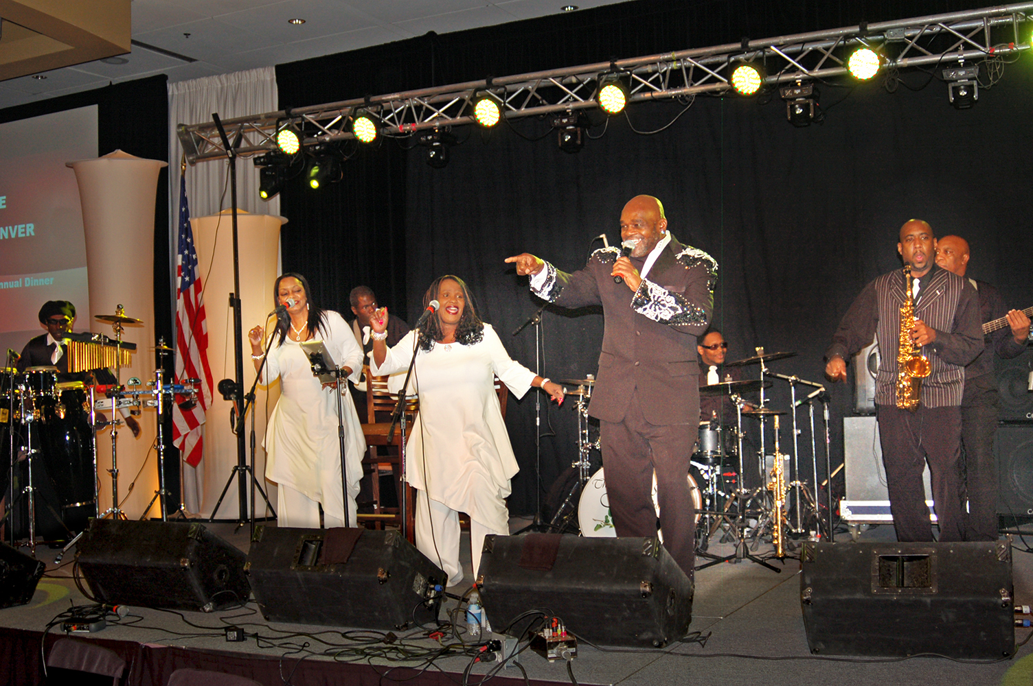Vocalists Julius Williams and Sheryl Renee led the band