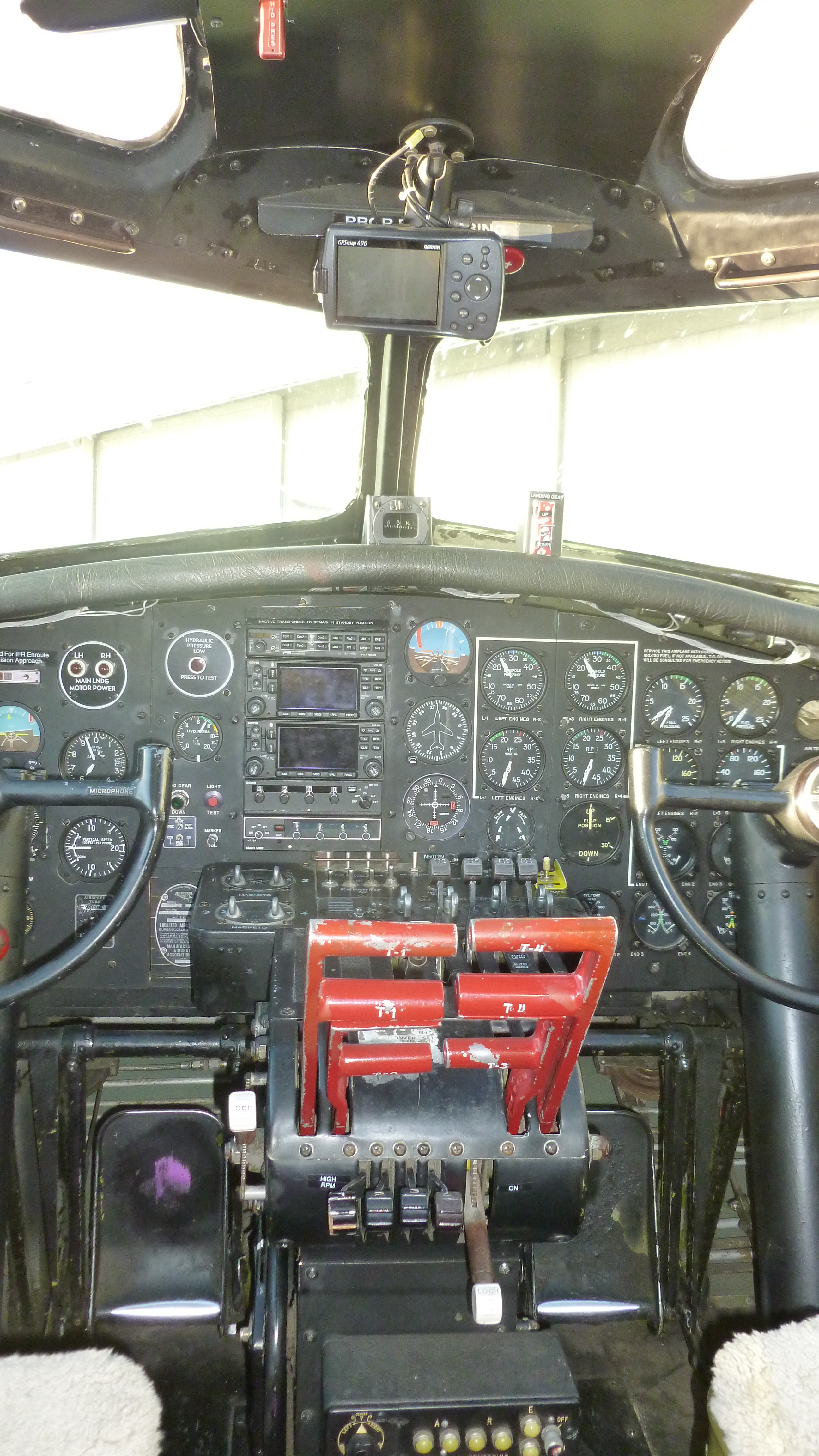 A pilot's-eye view of the B-17.