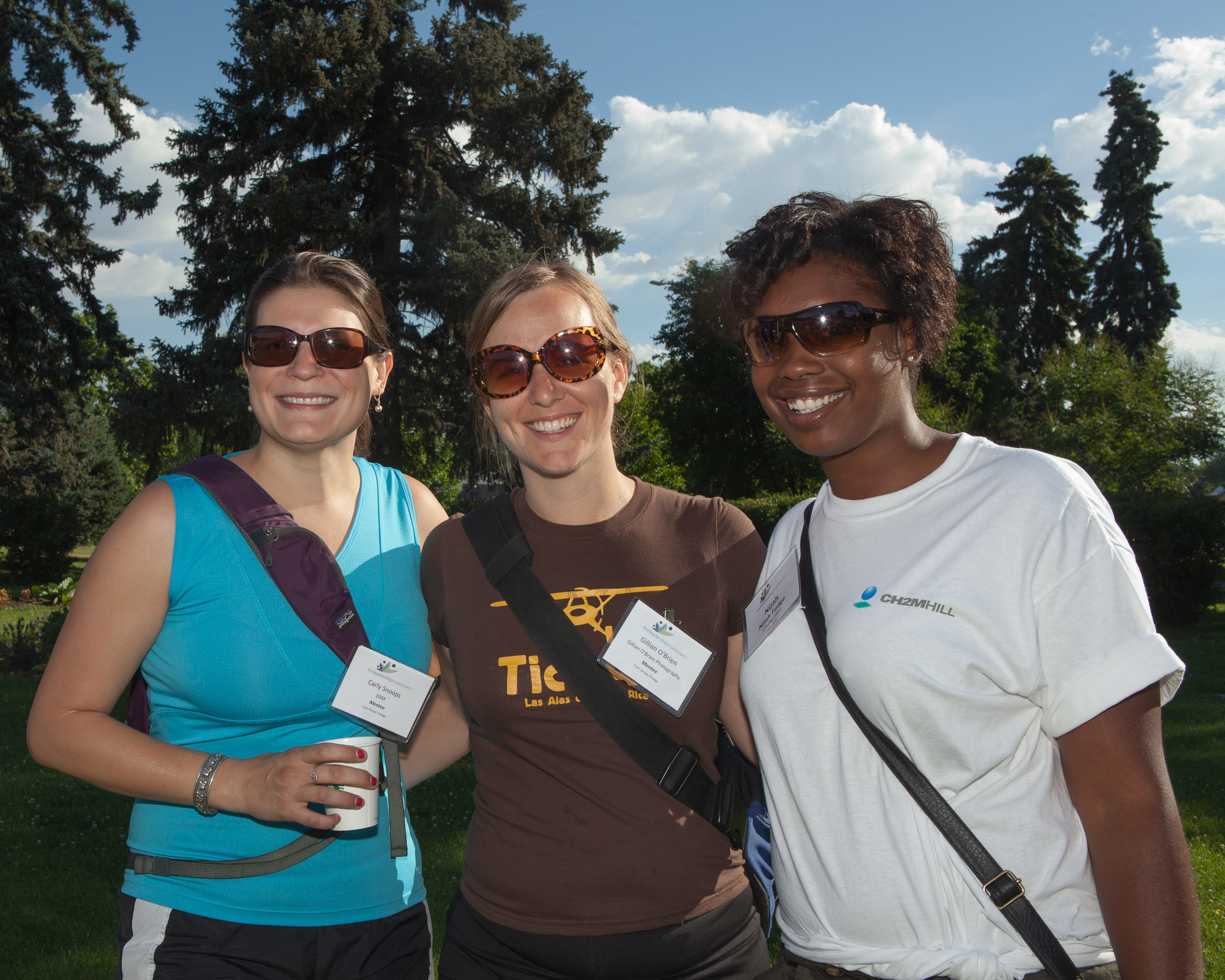 Carly Russo (left) with Gillian O'Brien and Nijah Fudge