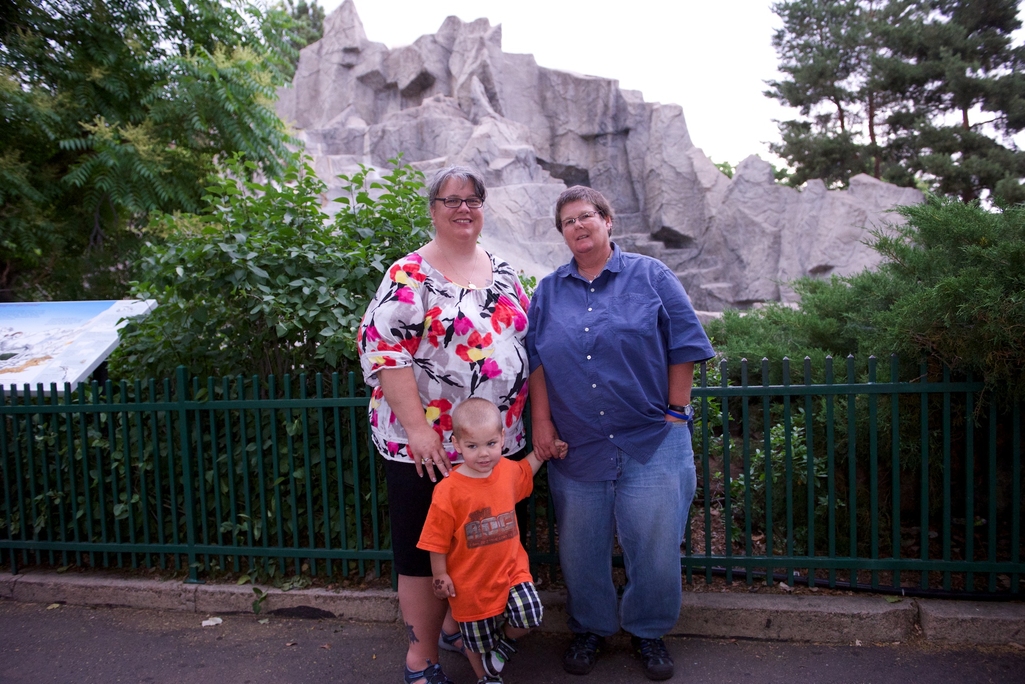 Sue Johnson, left, and Libby Dale with Ben