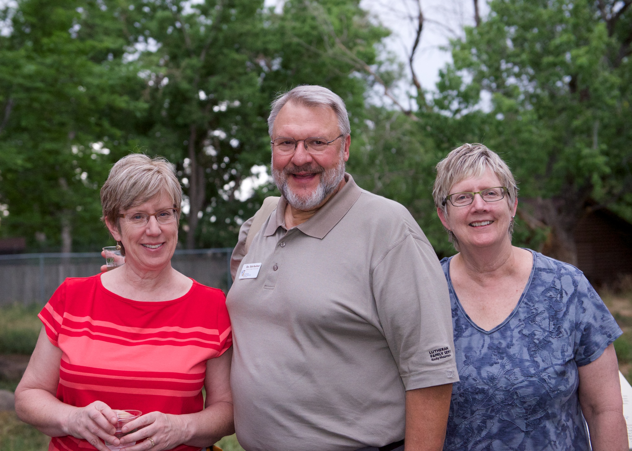 Jody Pierce, left, Rev. Bob Kuehner and Kim Kuehner