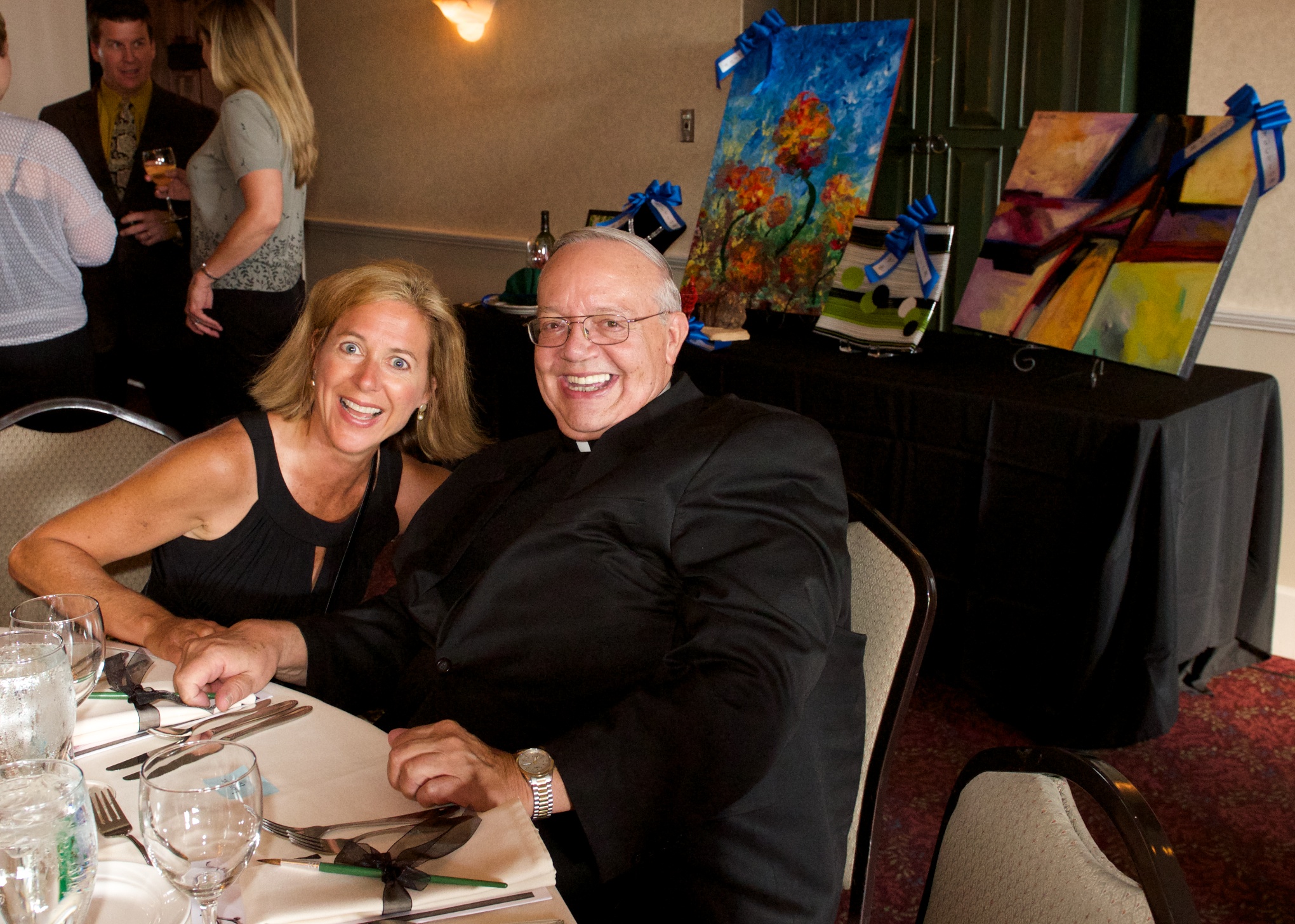 Cynthia Tate with Fr. Bob Admundsen