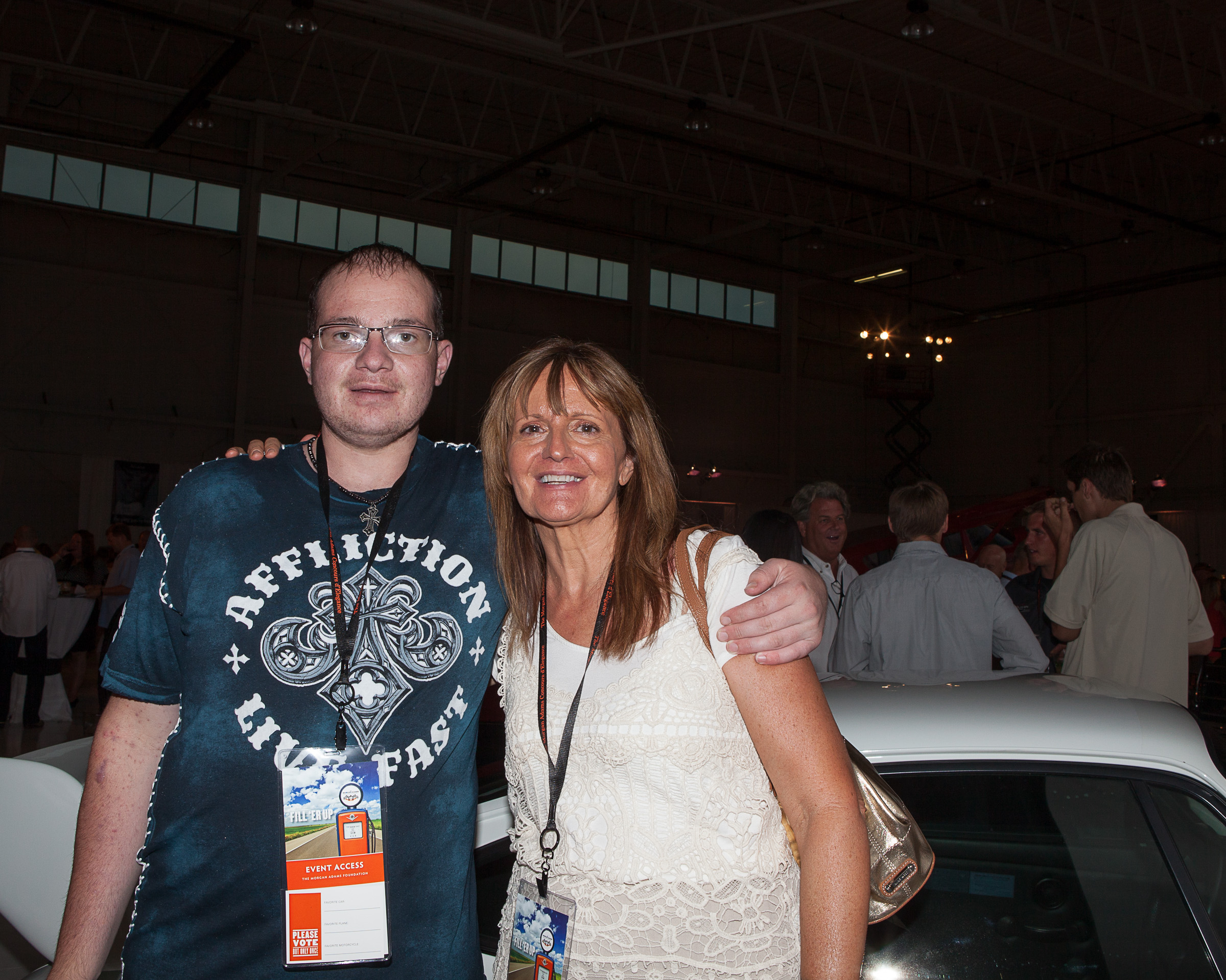 James Schlueter, a cancer survivor, with his mother Lorri Schlueter