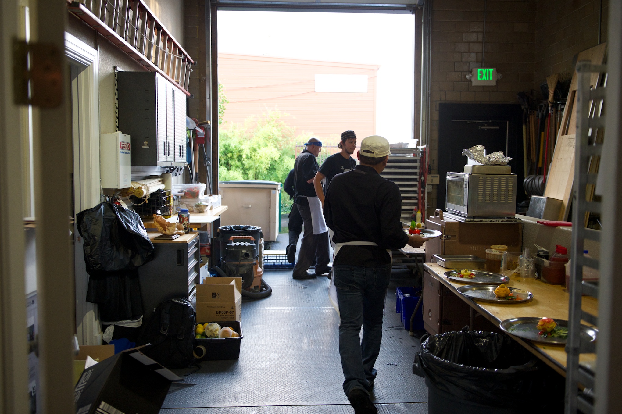 The back of house catering area
