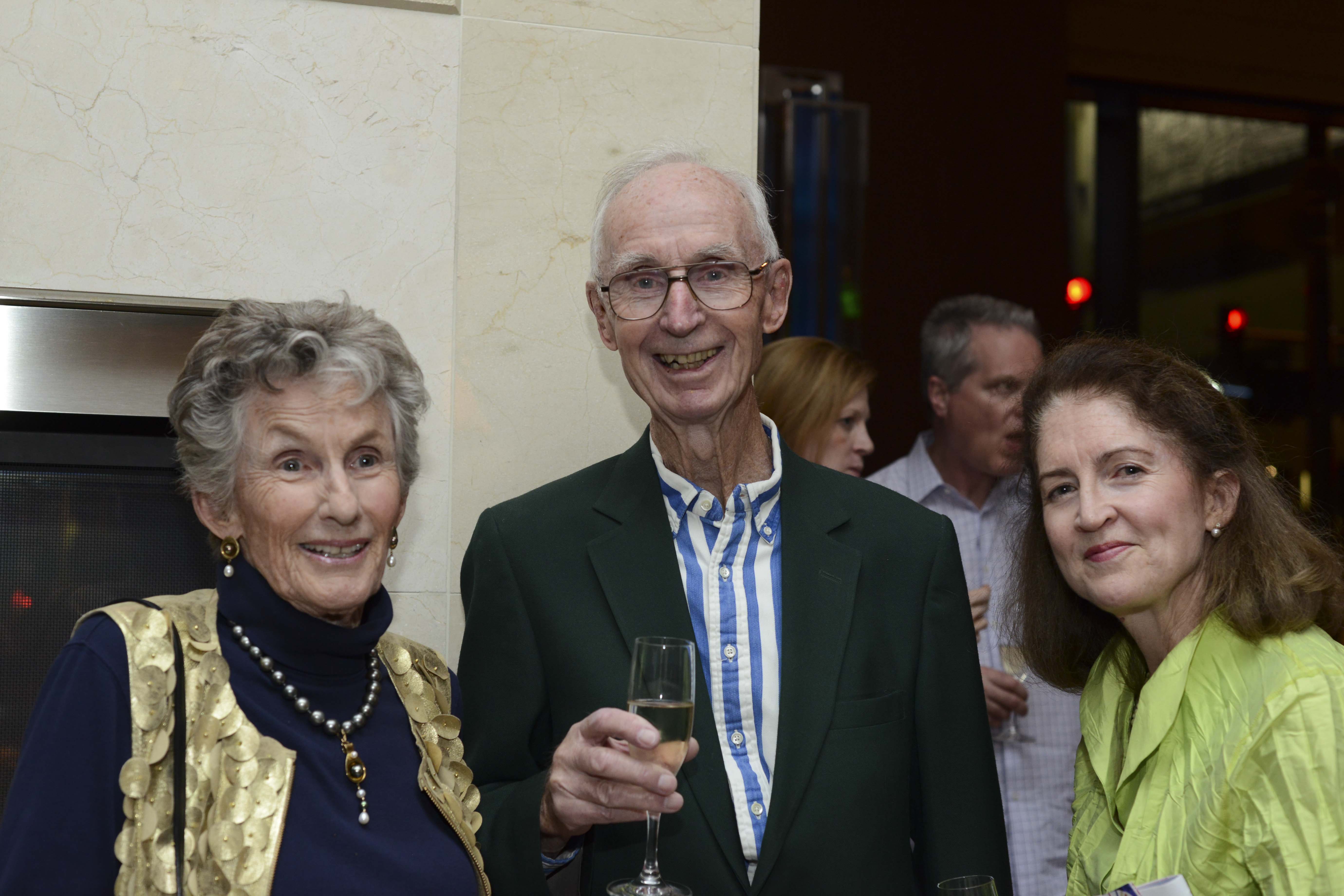 Sandy Elliott, left, with Bruce Paton and Christy Honnen