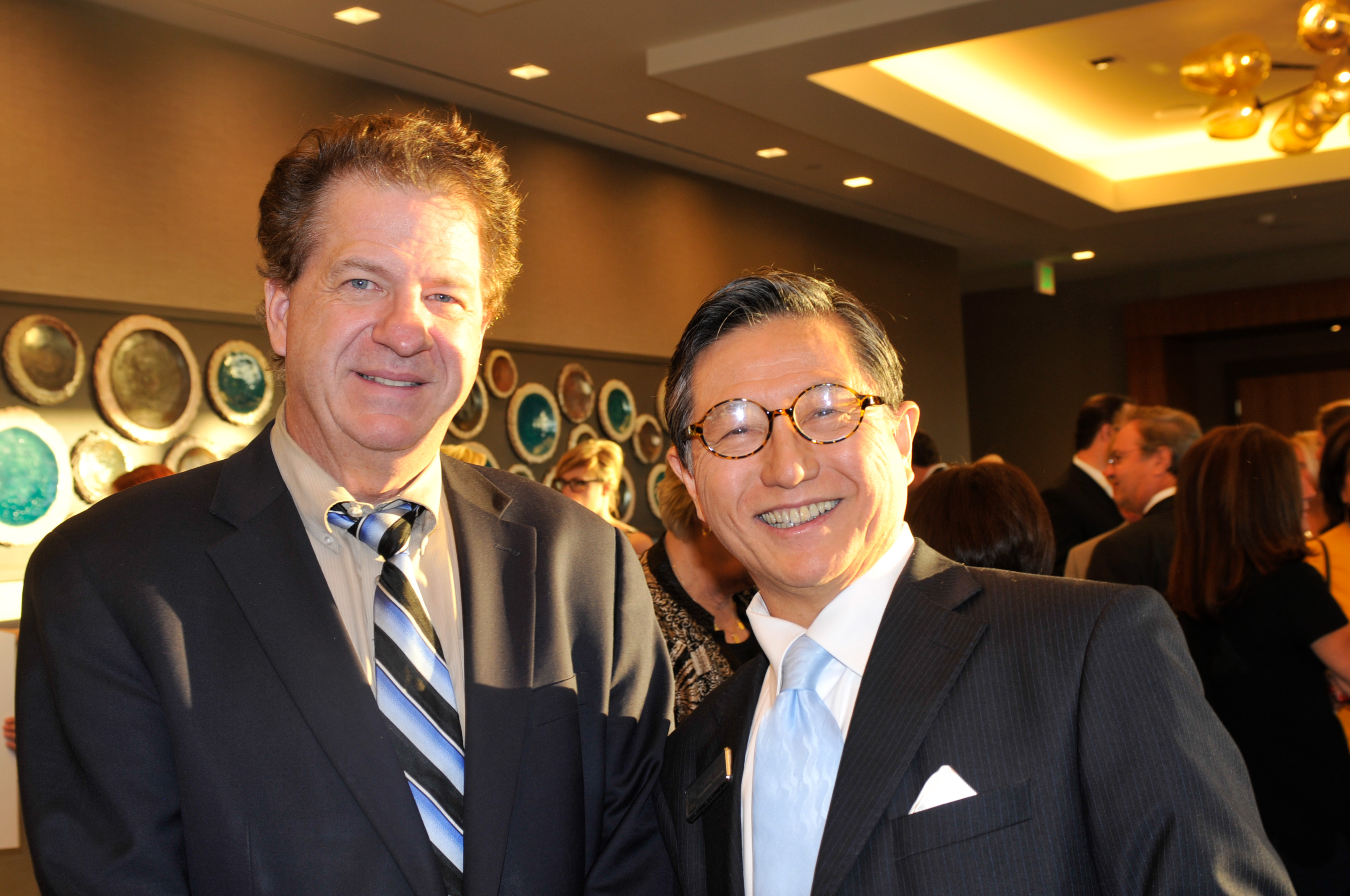 Dr. Richard Johnson, left, with honoree Dr. Laurence Chan