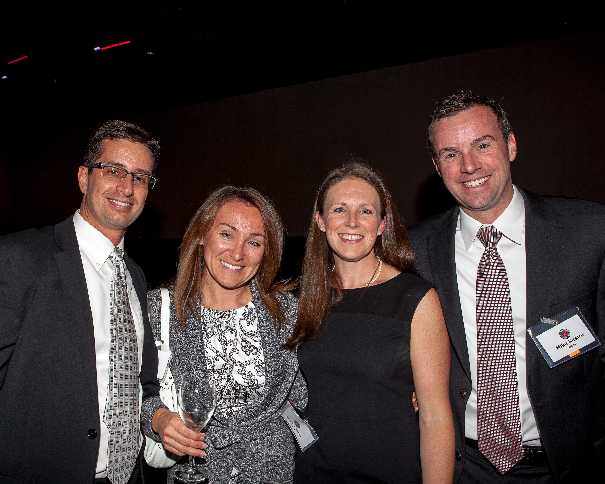 Mike and Stephanie Vaughan (left) with Mary and Mike Kester