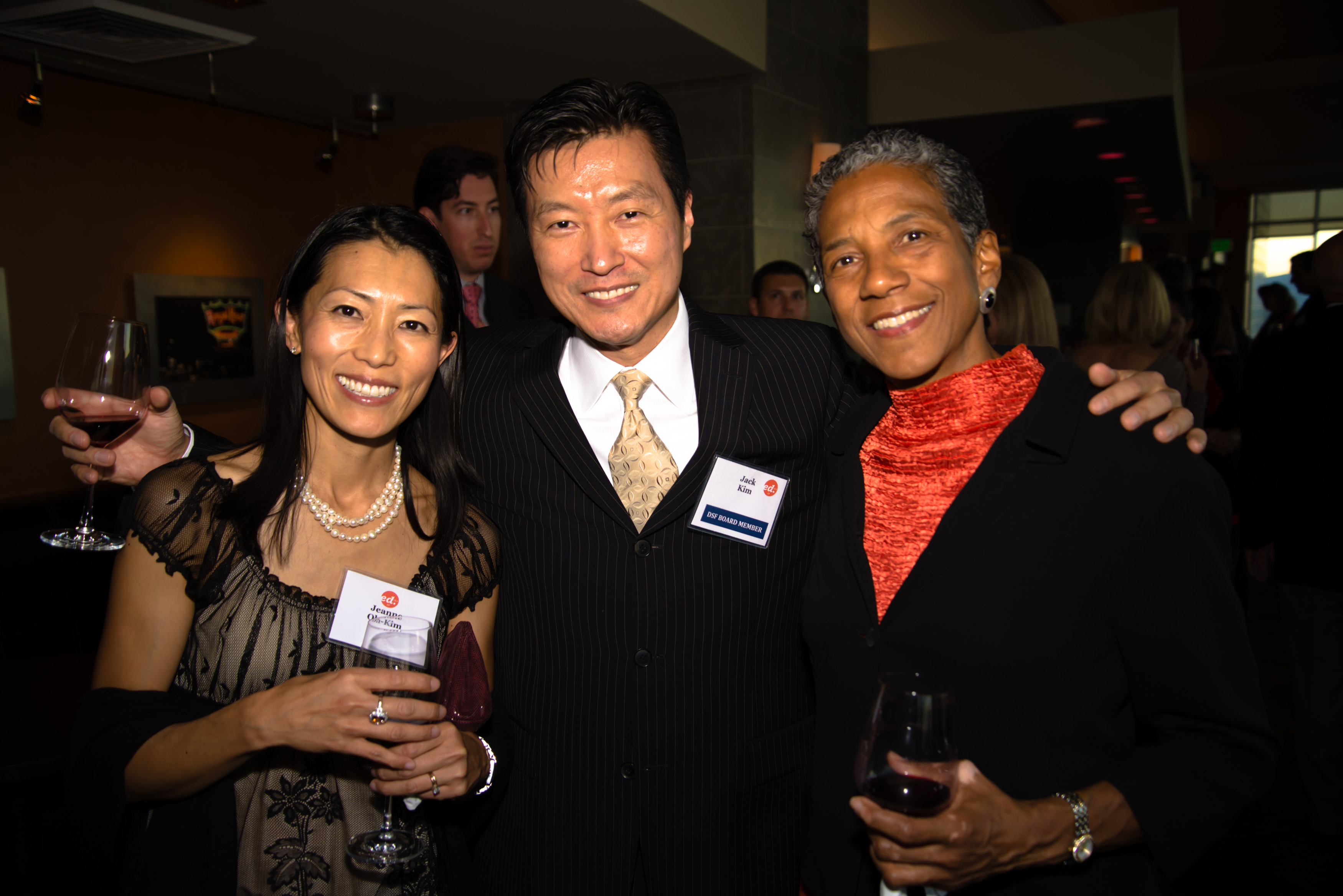 Jeanne Oh-Kim, Jack Kim and Denver School Board member Happy Haynes