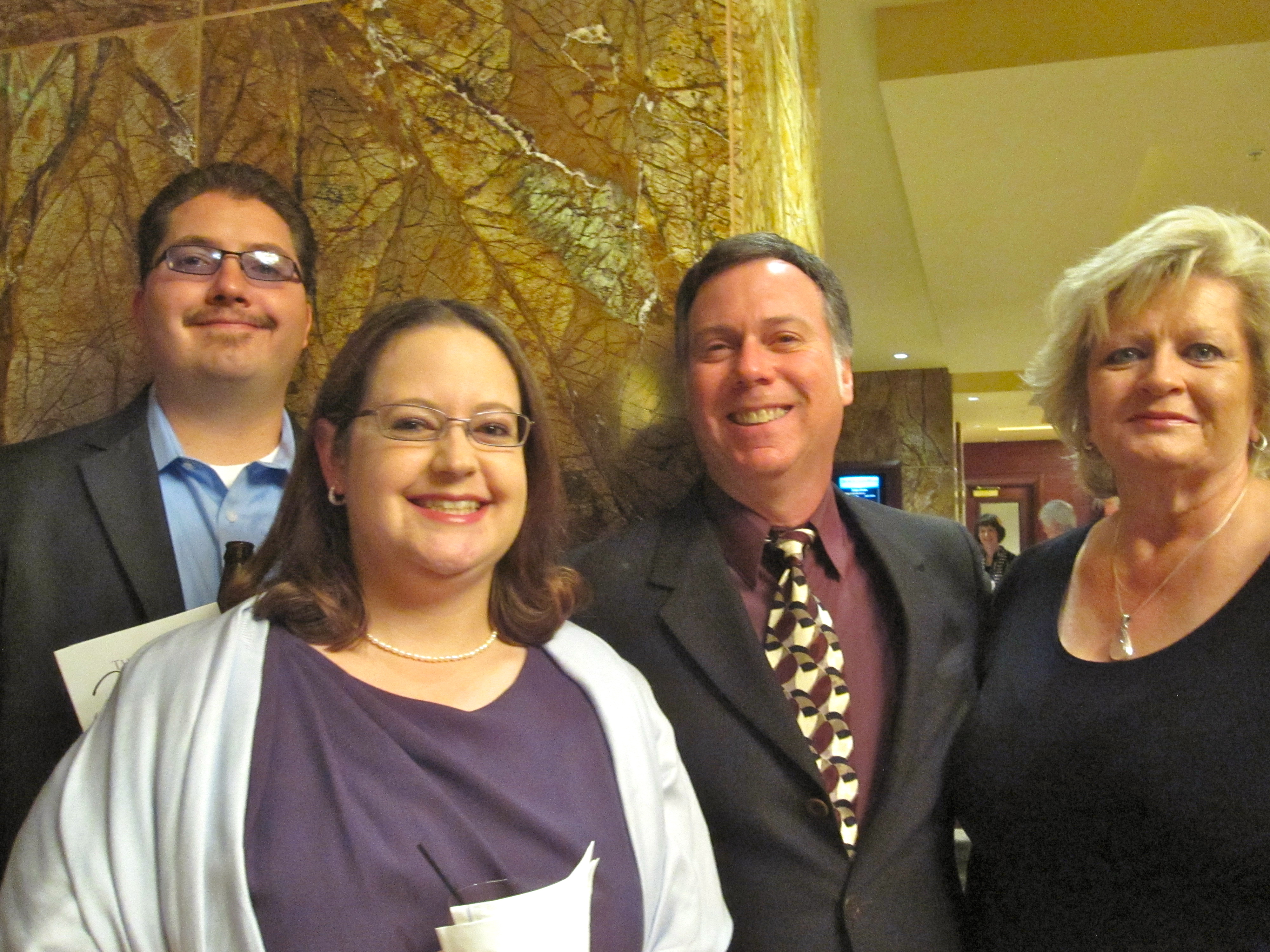 L to R: Patrick Crumpton, Laura Littman, Ken Barkin, Deborah Scheible