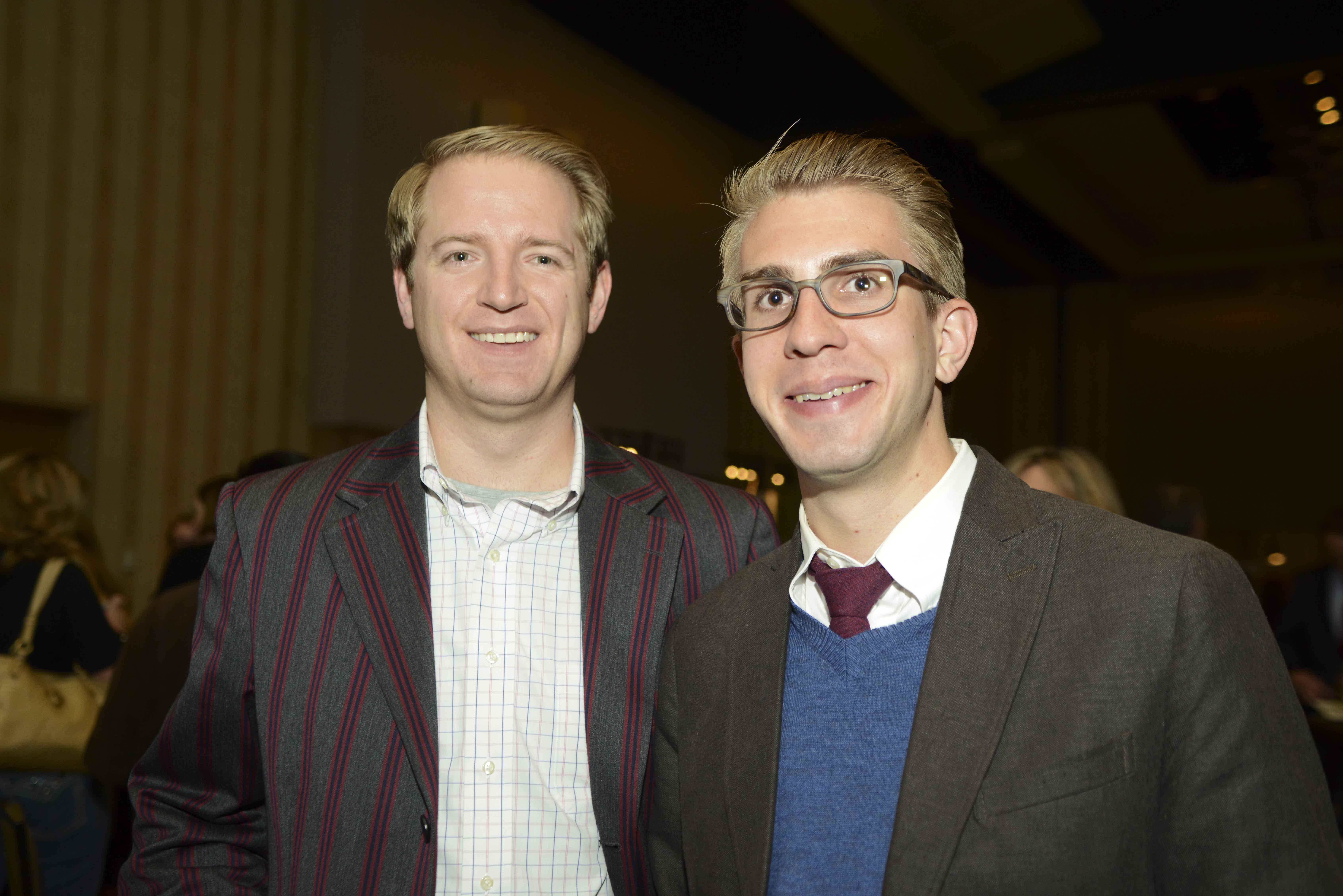 Andrew Schneider, left, with Joseph Schuster