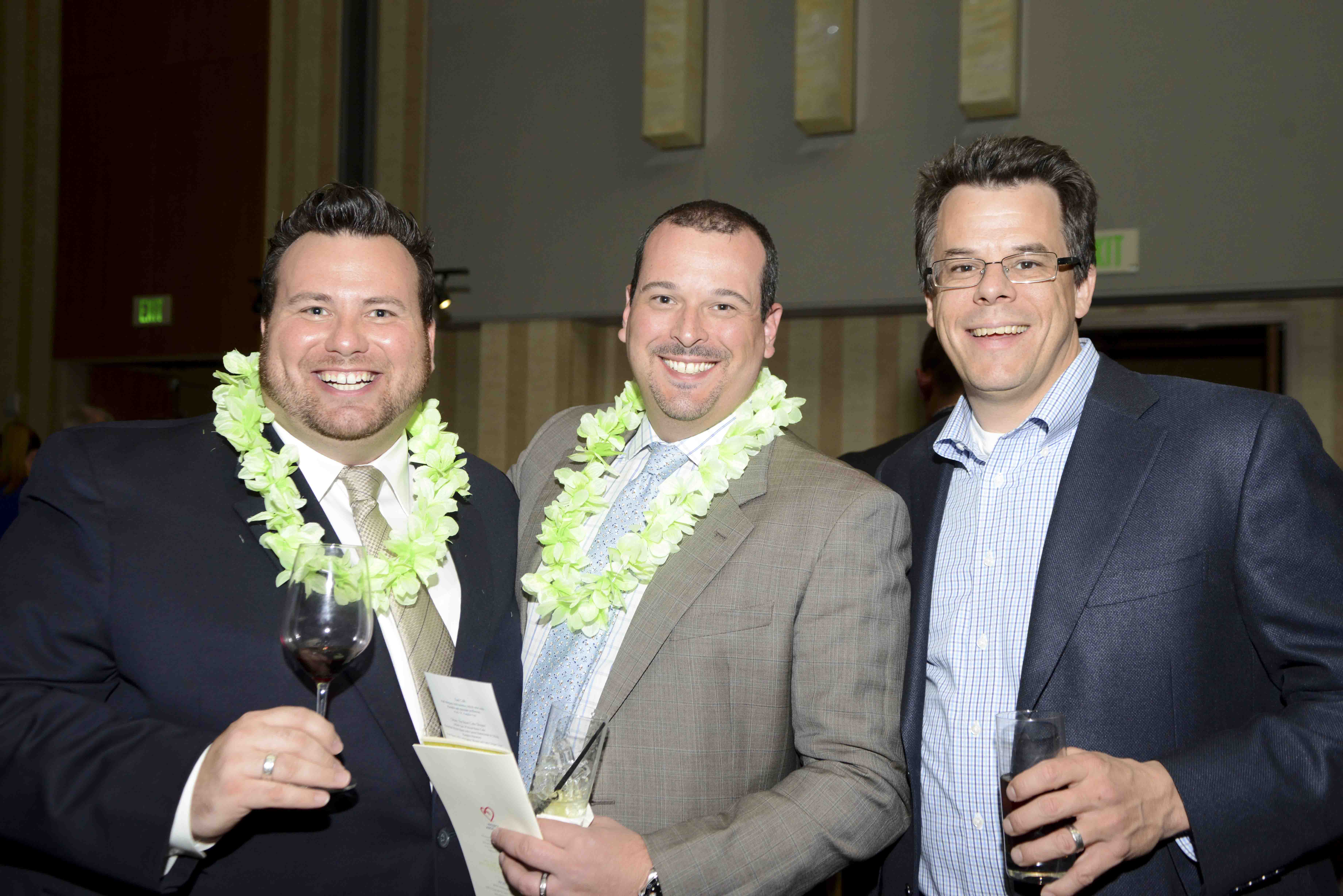 Justin Ball, left, with ERic Deffenbaugh and William Browning