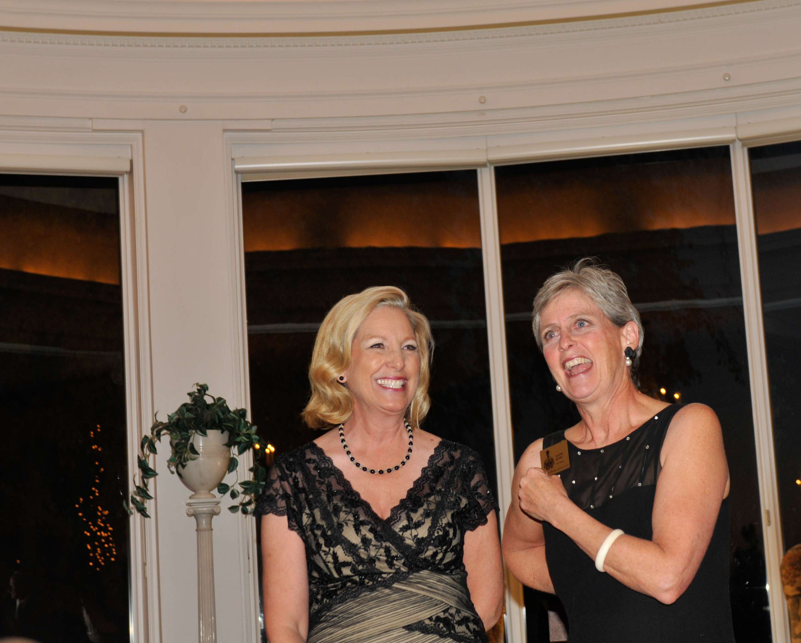 Frances Owens and Jeannie Ritter reminisce