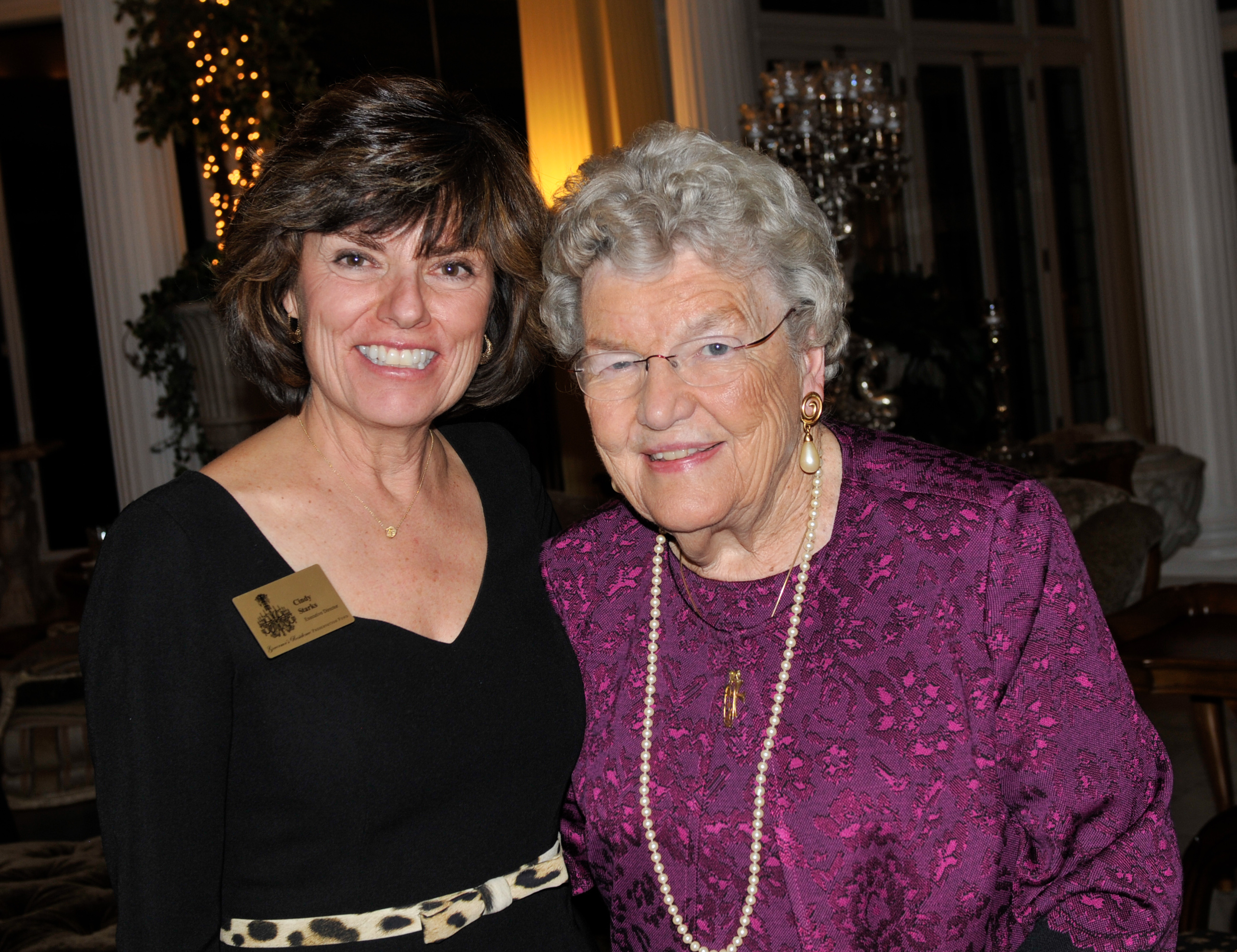 Cindy Starks and former First Lady Bea Romer