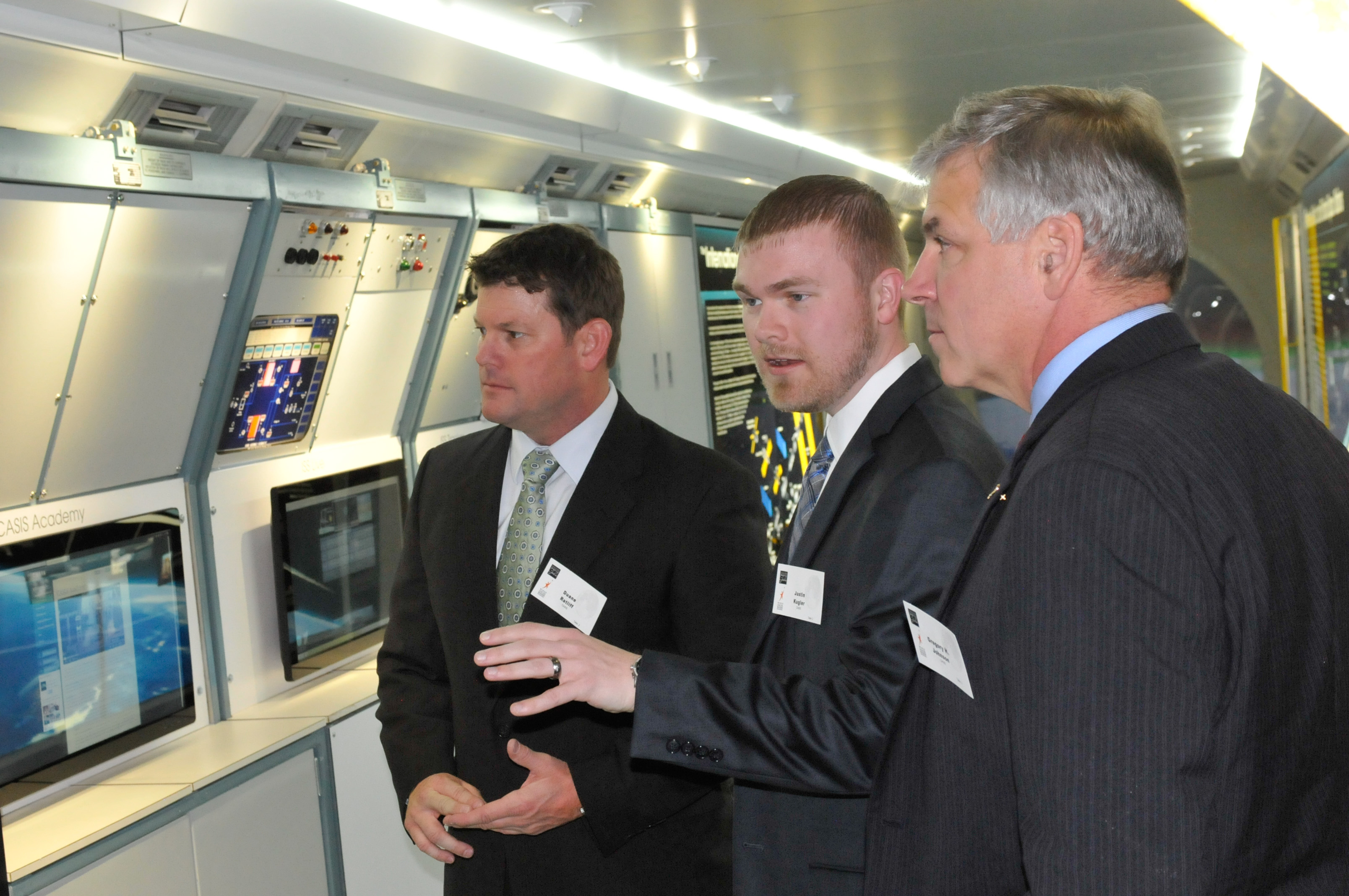 Duane Ratliff, left, Justin Kugler and Greg Johnson inside their ...