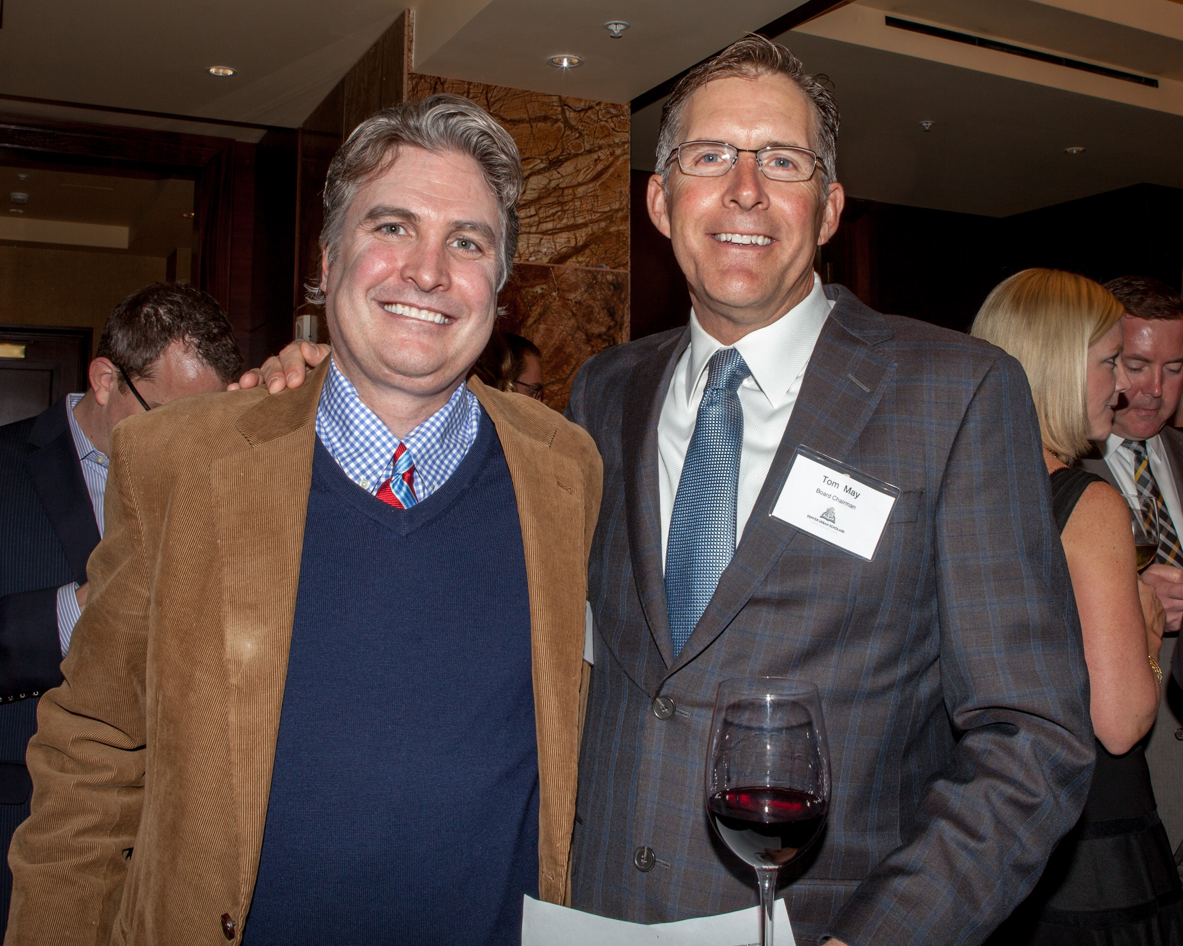 Patrick Byrne with Tom May