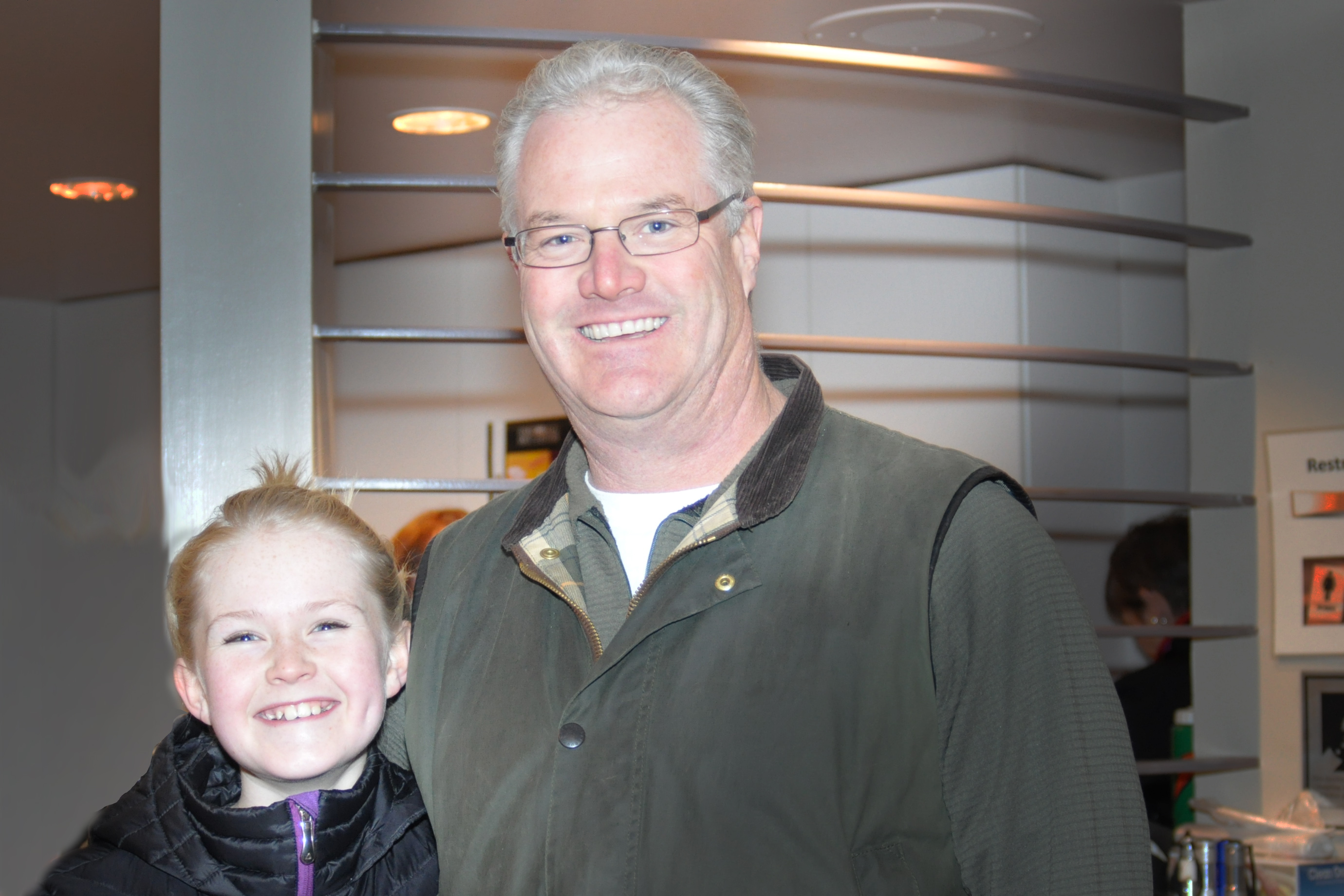A cast member of Annie and her proud Dad