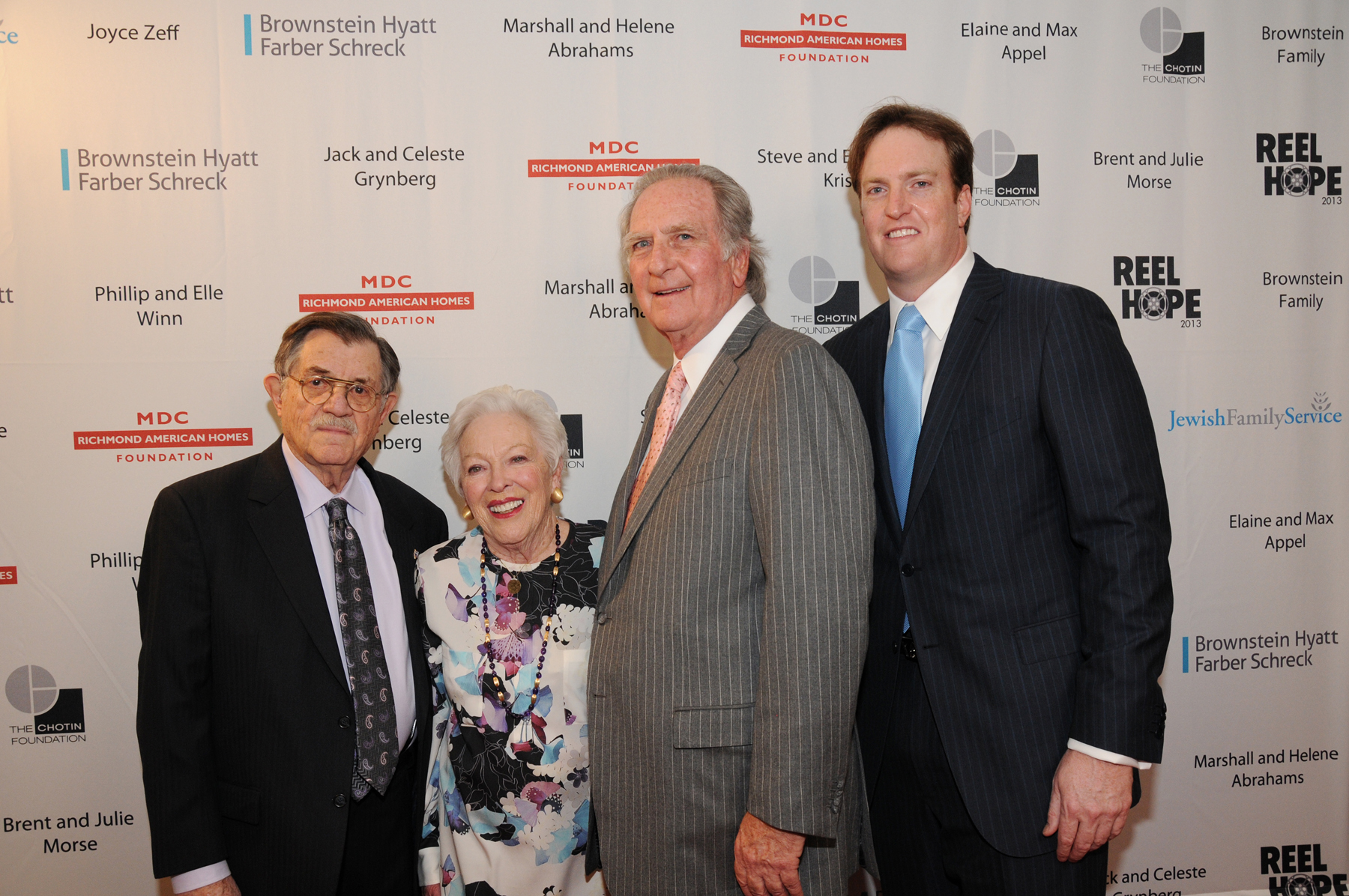 Stan and Louan Kamlet, Norman Brownstein, award recipient, Drew K ...
