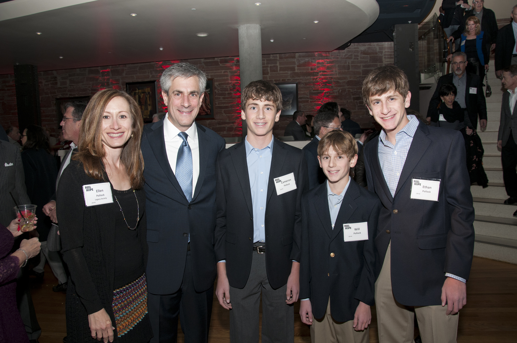 Ellen and Eric Pollock, Cameron, Will and Ethan Pollock