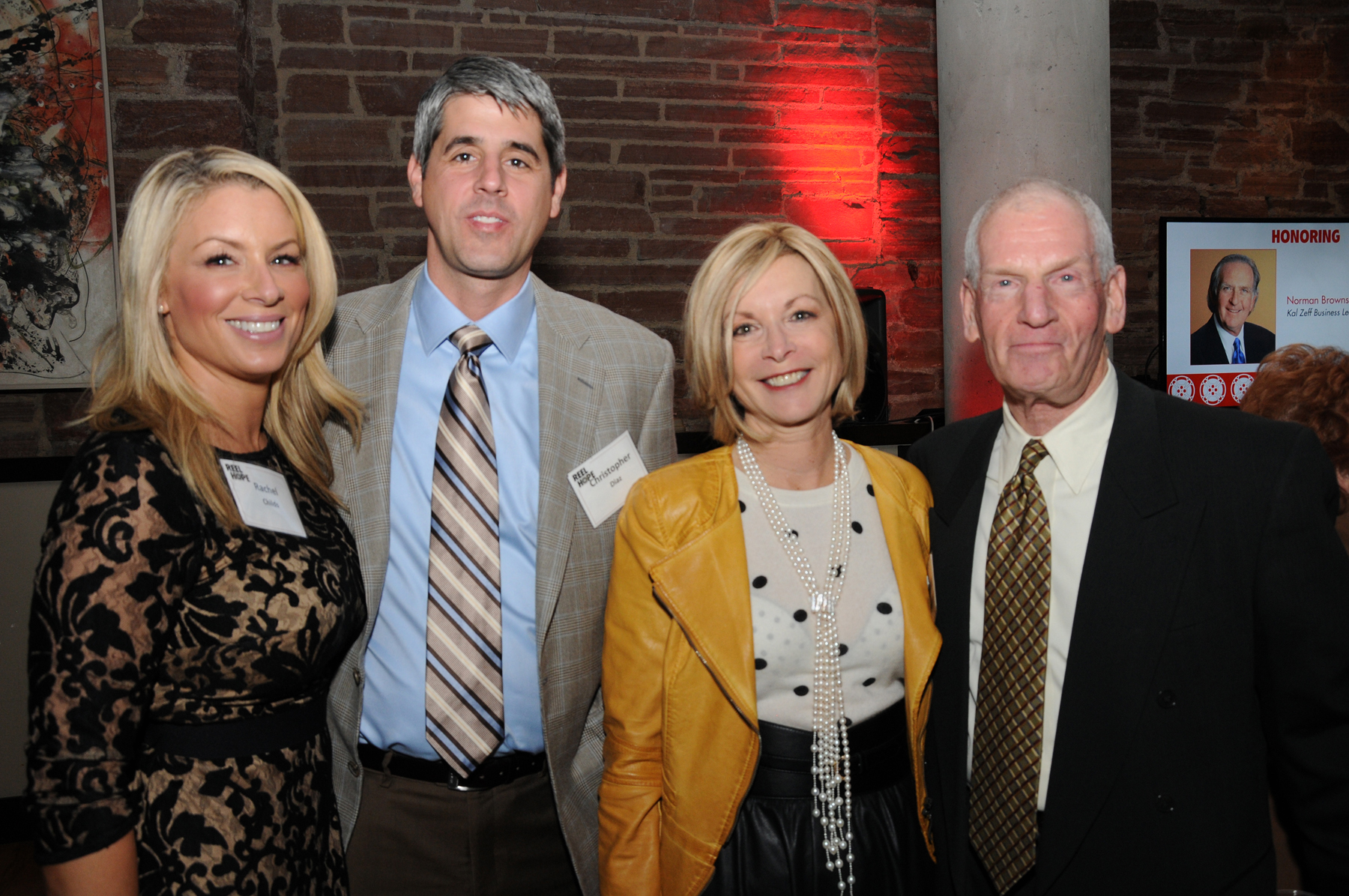 Rachel Childs, Christopher Diaz, Robin and David Savitz