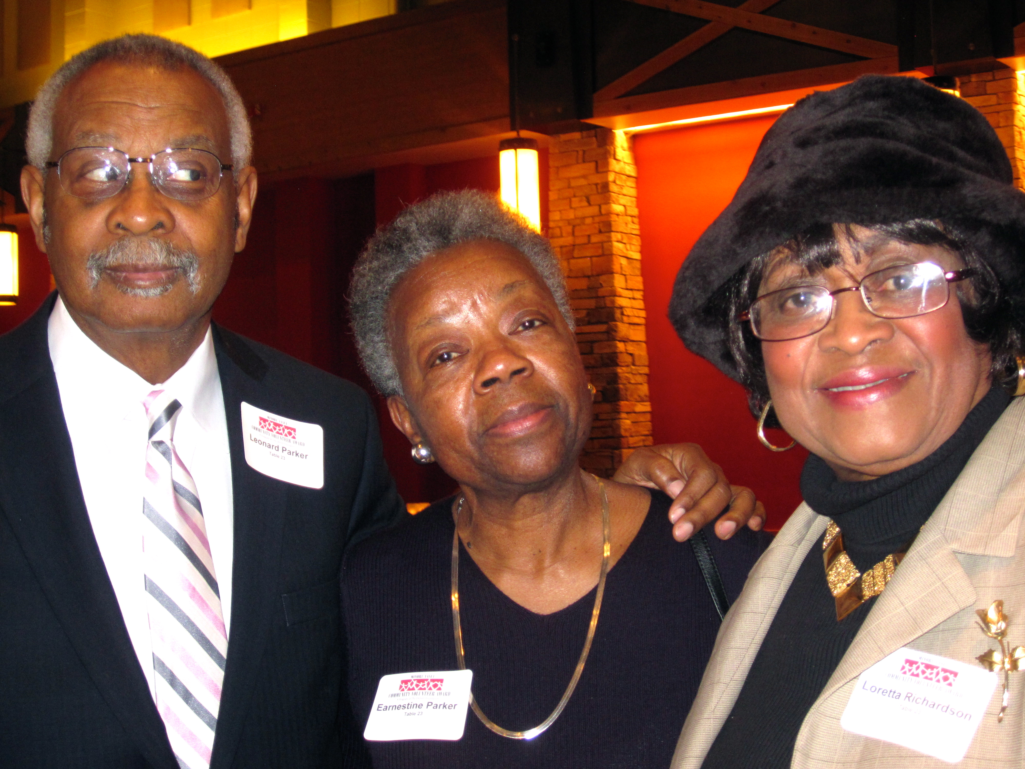 L to R: Leonard & Earnestine Parker, Loretta Richardson