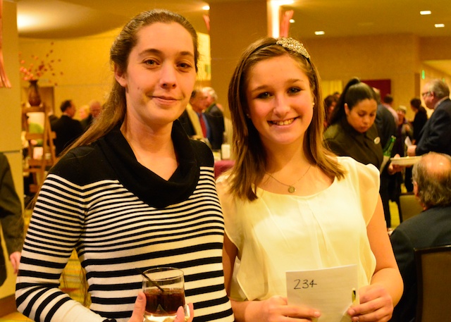 Megghan and Athena Stevens enjoy the evening.