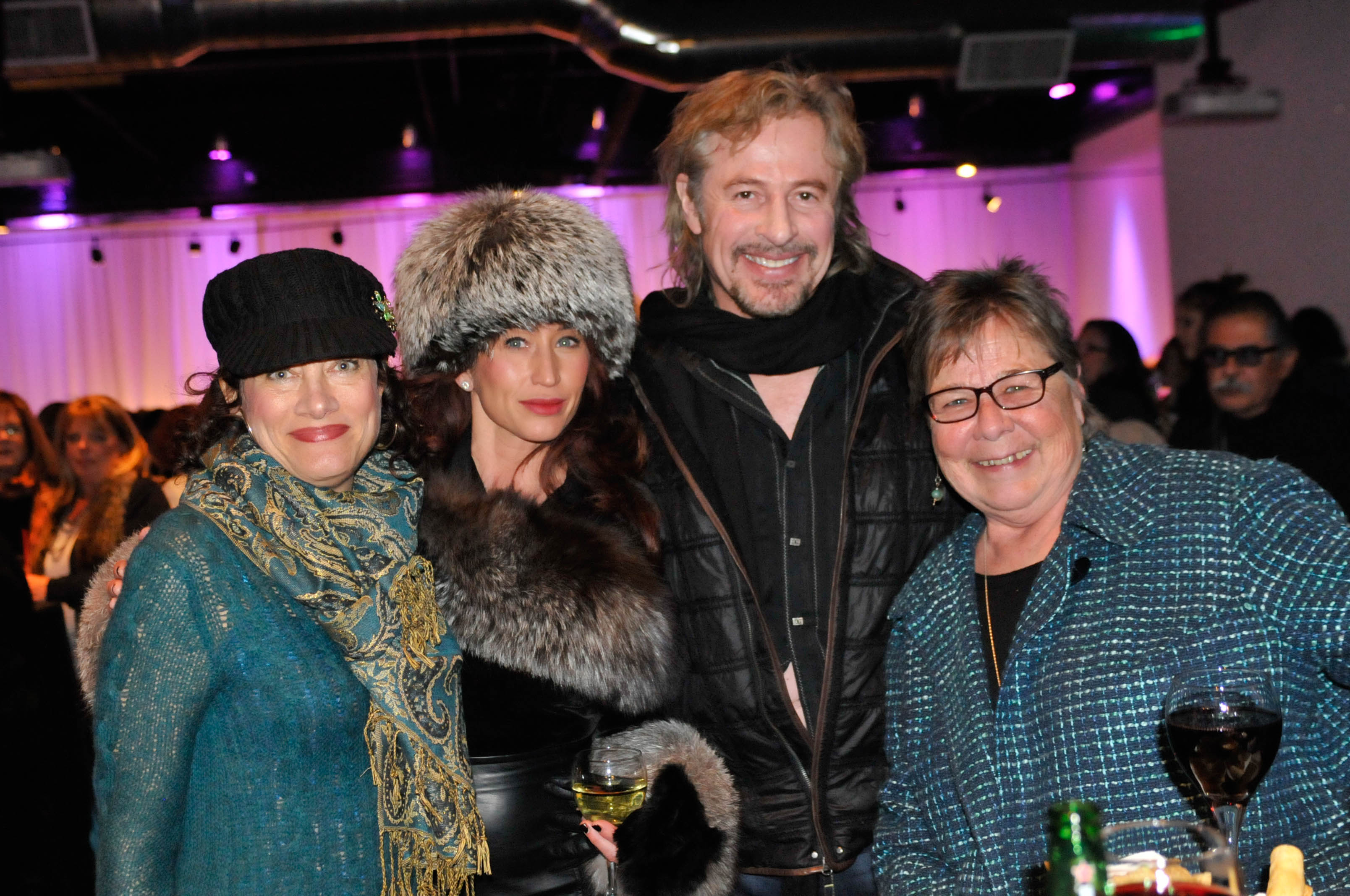 Wendy Barnes, left, Elizabeth and David Uhl and Ro Rafferty