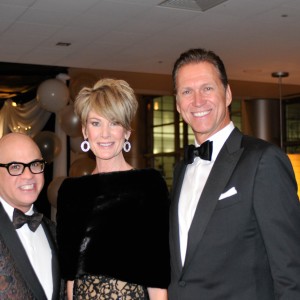 Mort and Toby Mower, left, with Michele Mosko