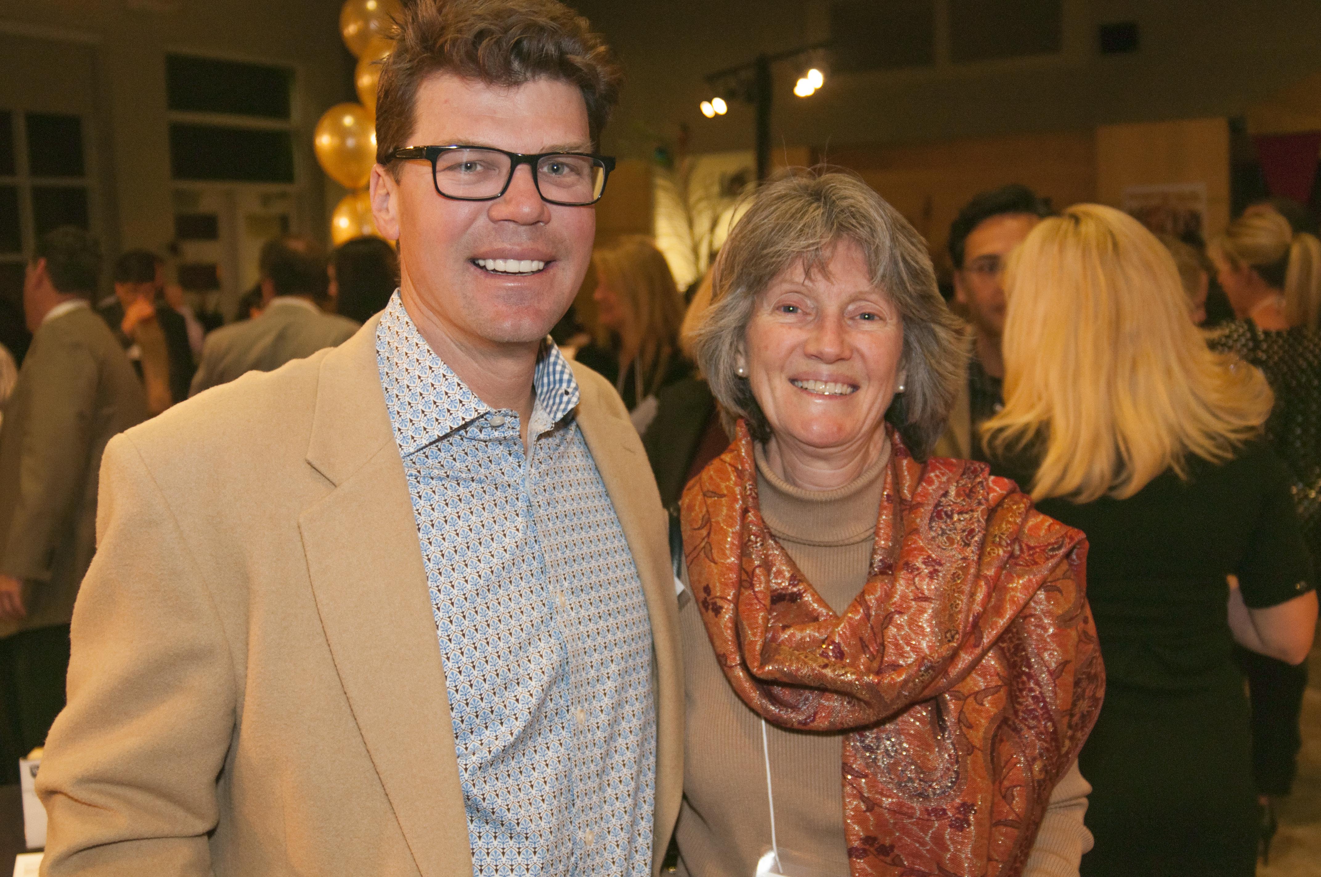 Dr. Michael Davis, head of school, and Debra Perkins