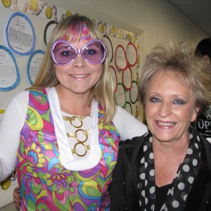 Al Ochoa, left, with 70s hip chics Daisy Easley and Katrina Dean