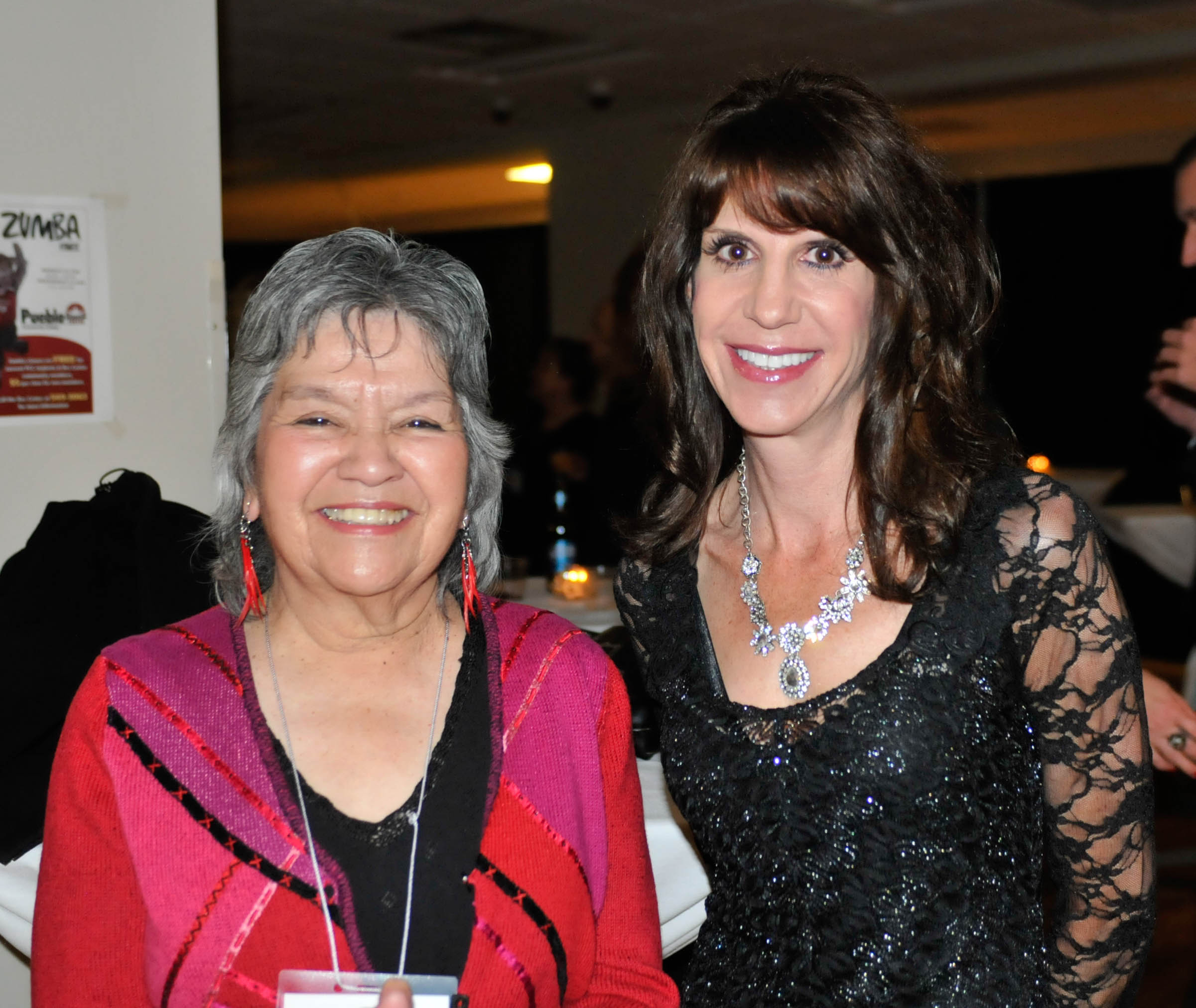 Board member Carla Barela, left, and Lisa Jagger