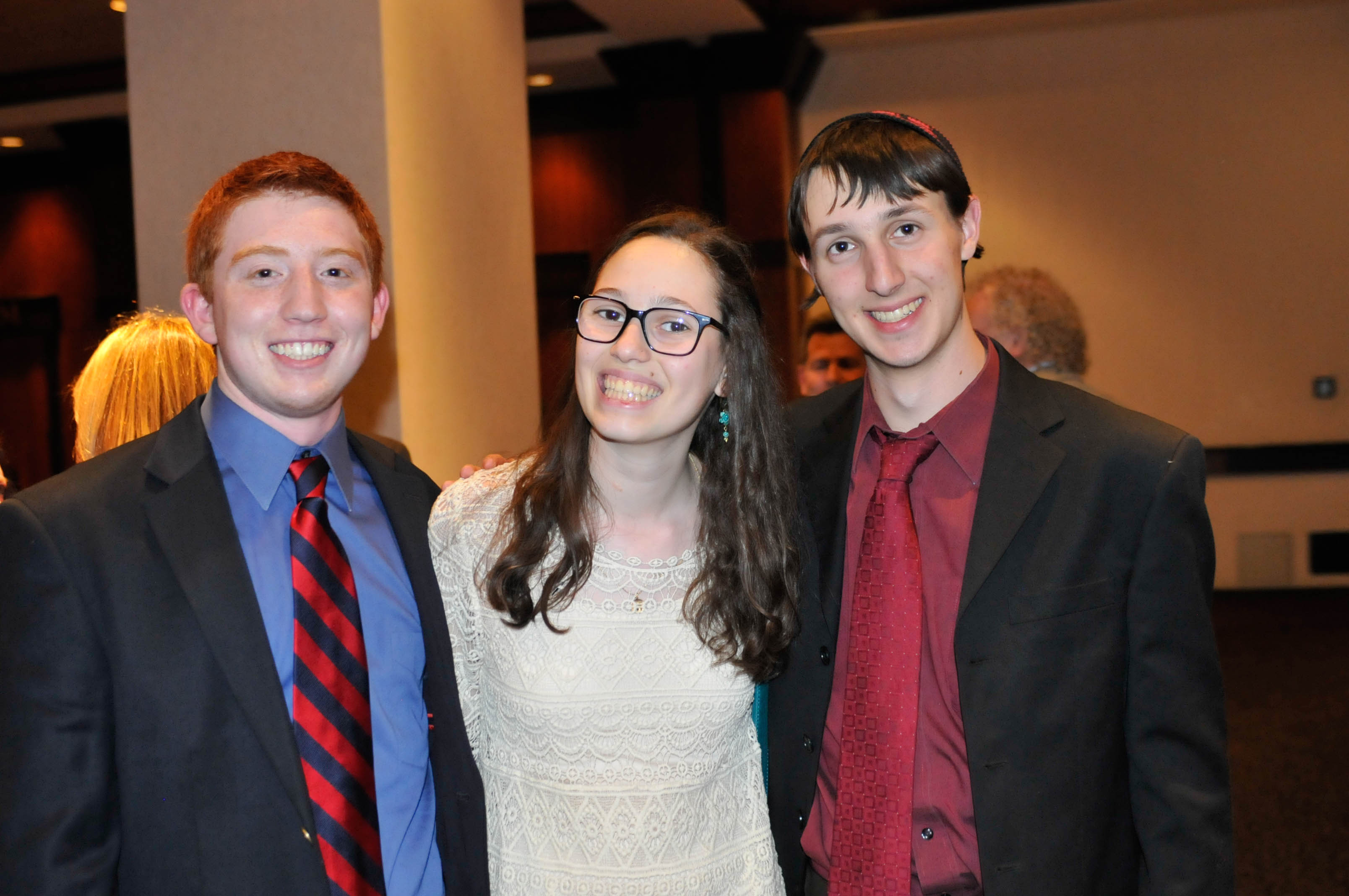Sam Goss, left, Esti Shapiro and Ari Shapiro