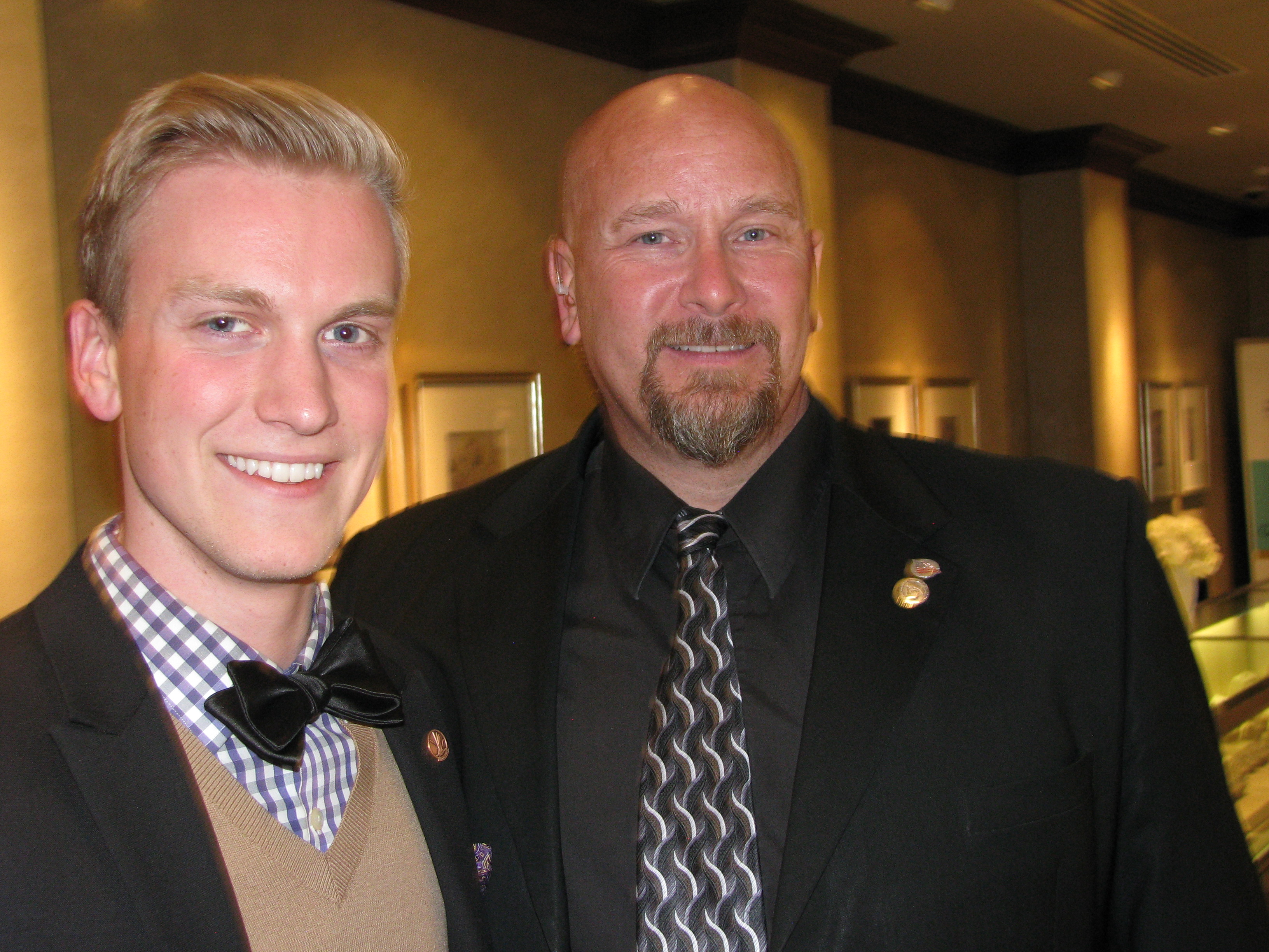 Minding the shop: Jackson Stevens, left, and Patrick Stroyek