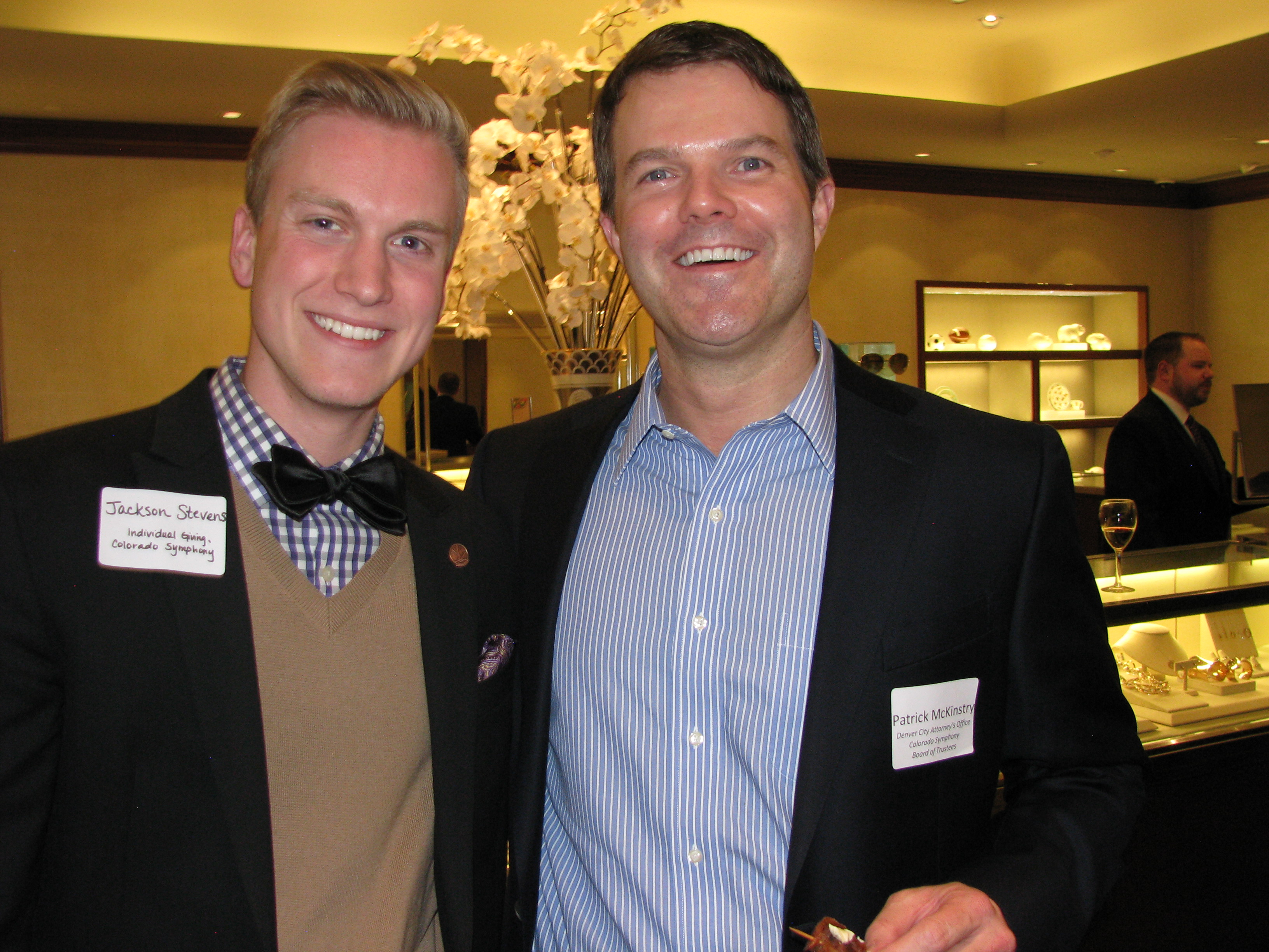 Jackson Stevens, left, with Patrick McKinstry