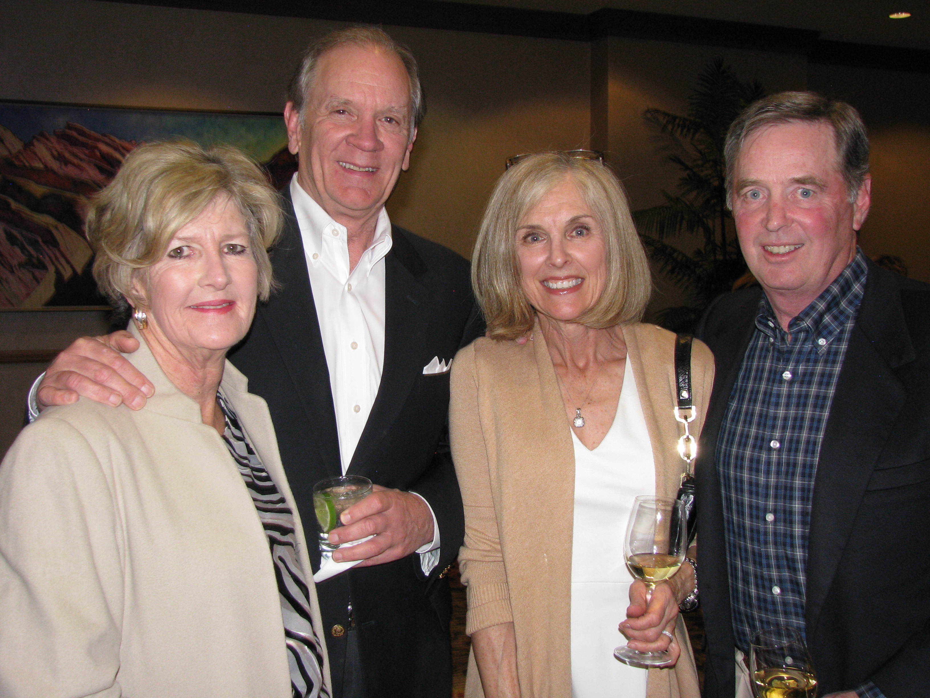 Genie Waters, left, with her husband Stephen and friends Kim and Tom ...