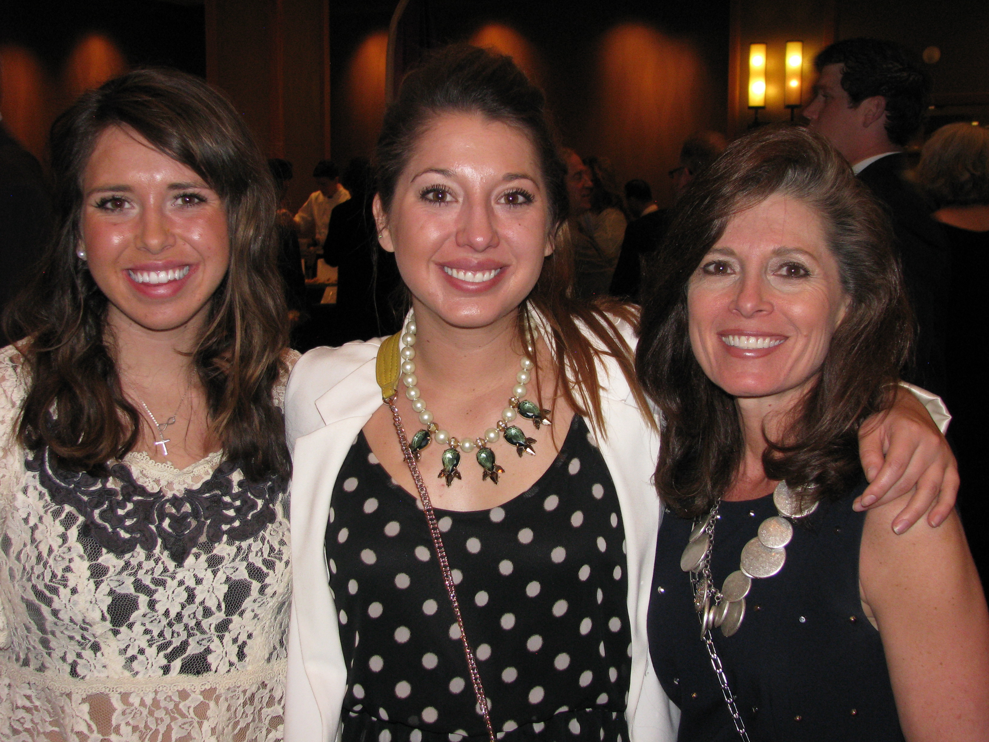 It's a family of support: Danielle, left, Andrea and Laura Fitch