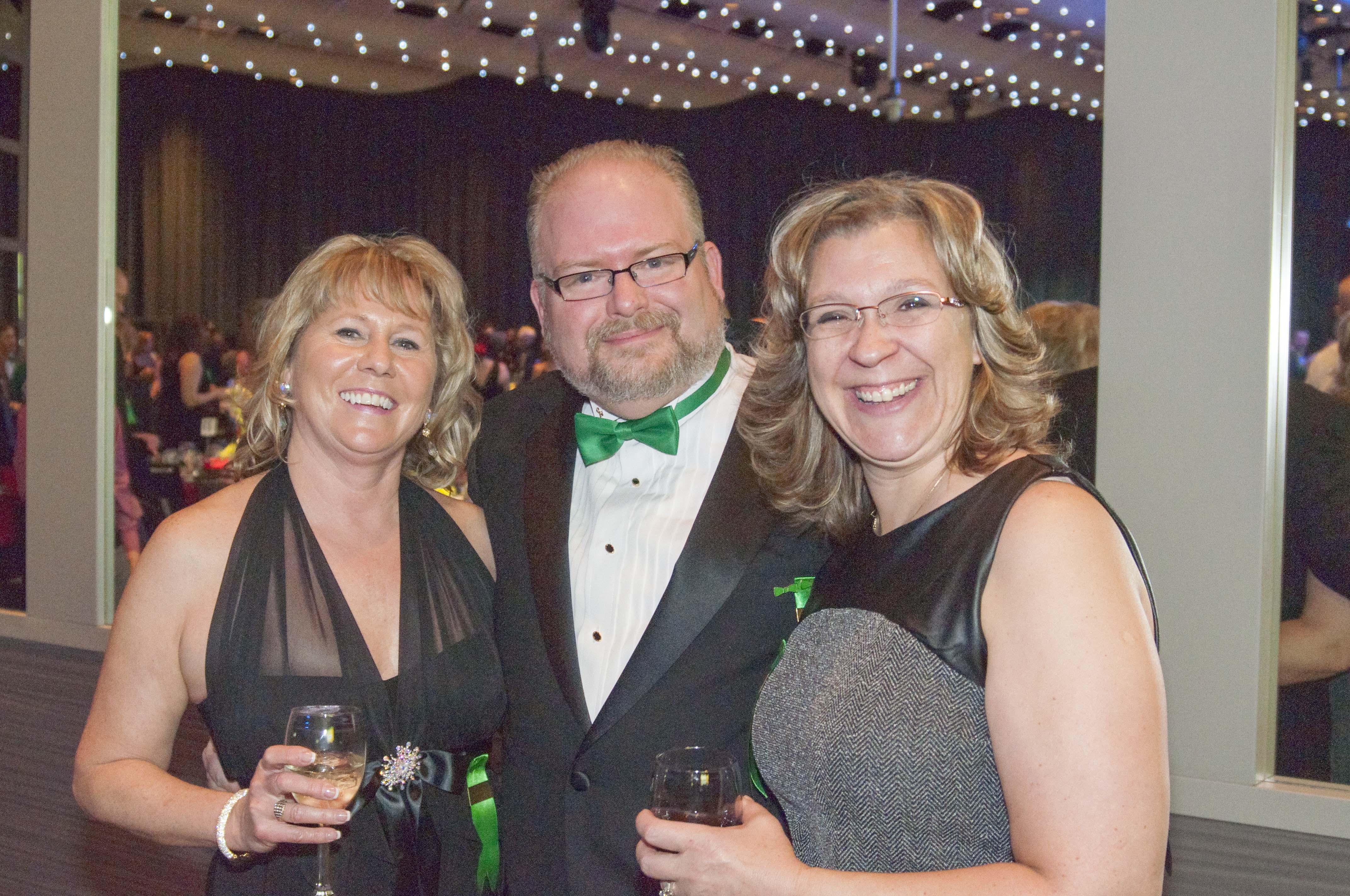 Karen Cunningham with Mark and Sue Olson