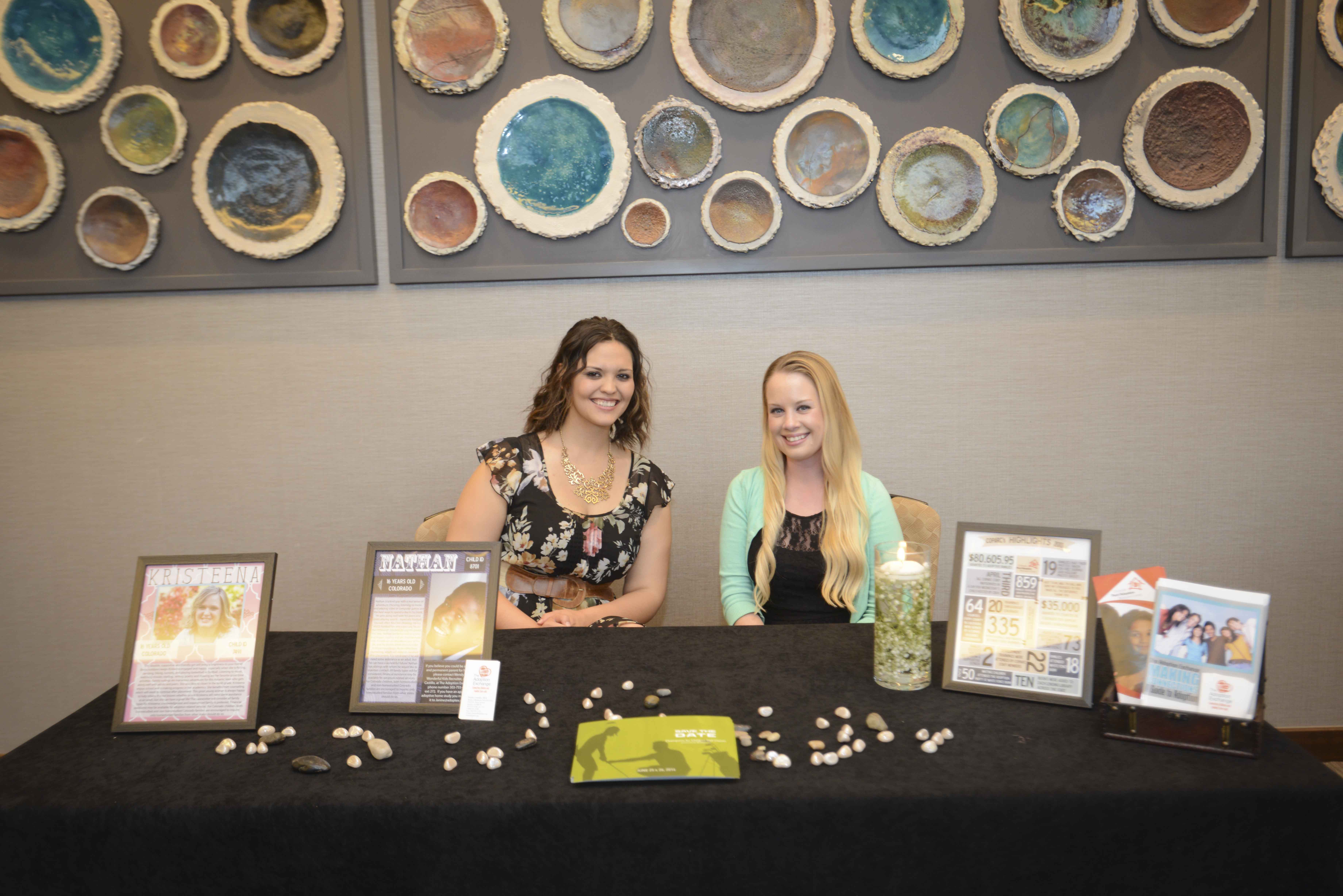 Adoption Exchange volunteers Janine Castillo and Sara Bennett