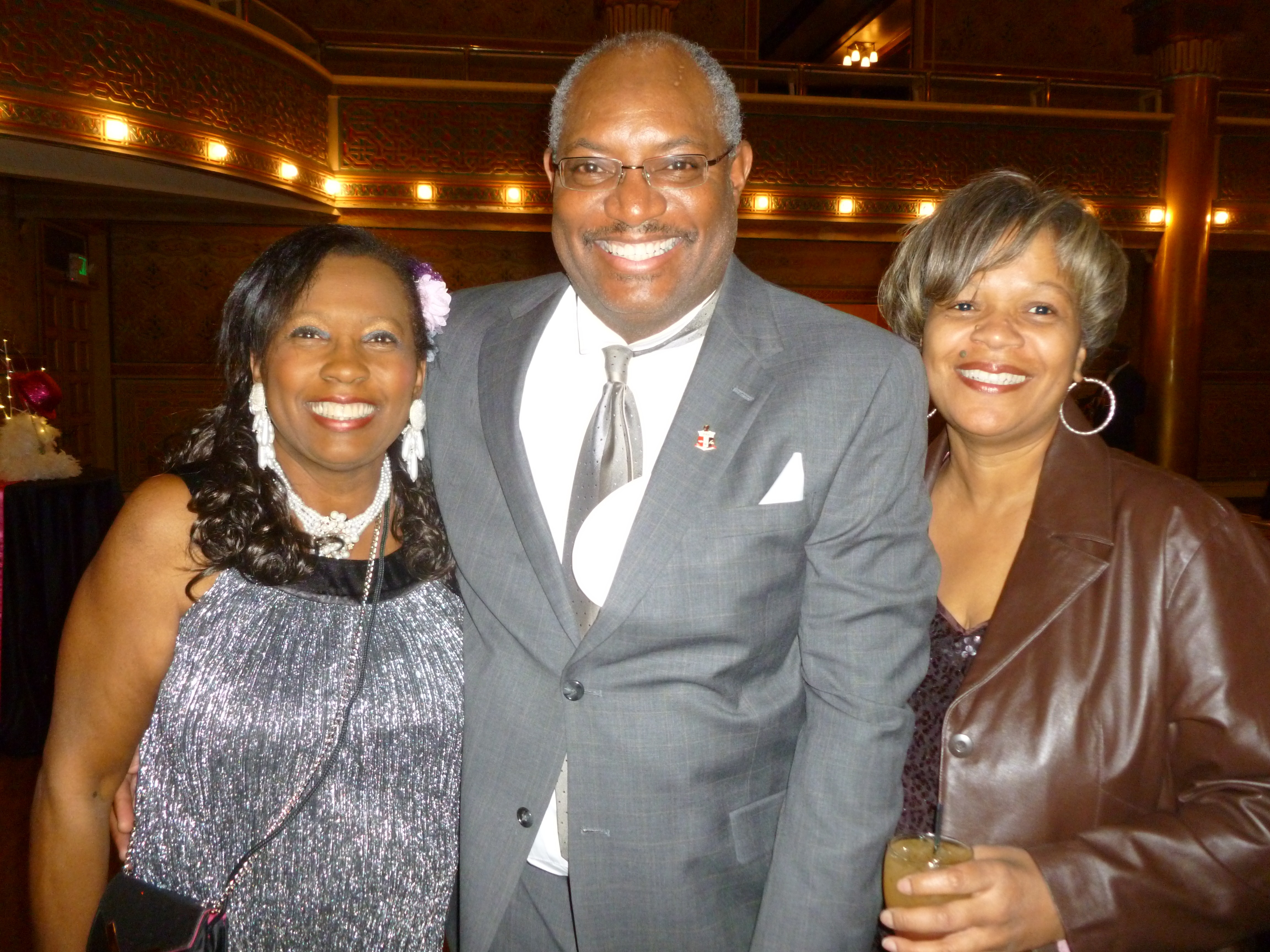 Gerie Grimes (left), with Donald Rice and Debra Gilbert