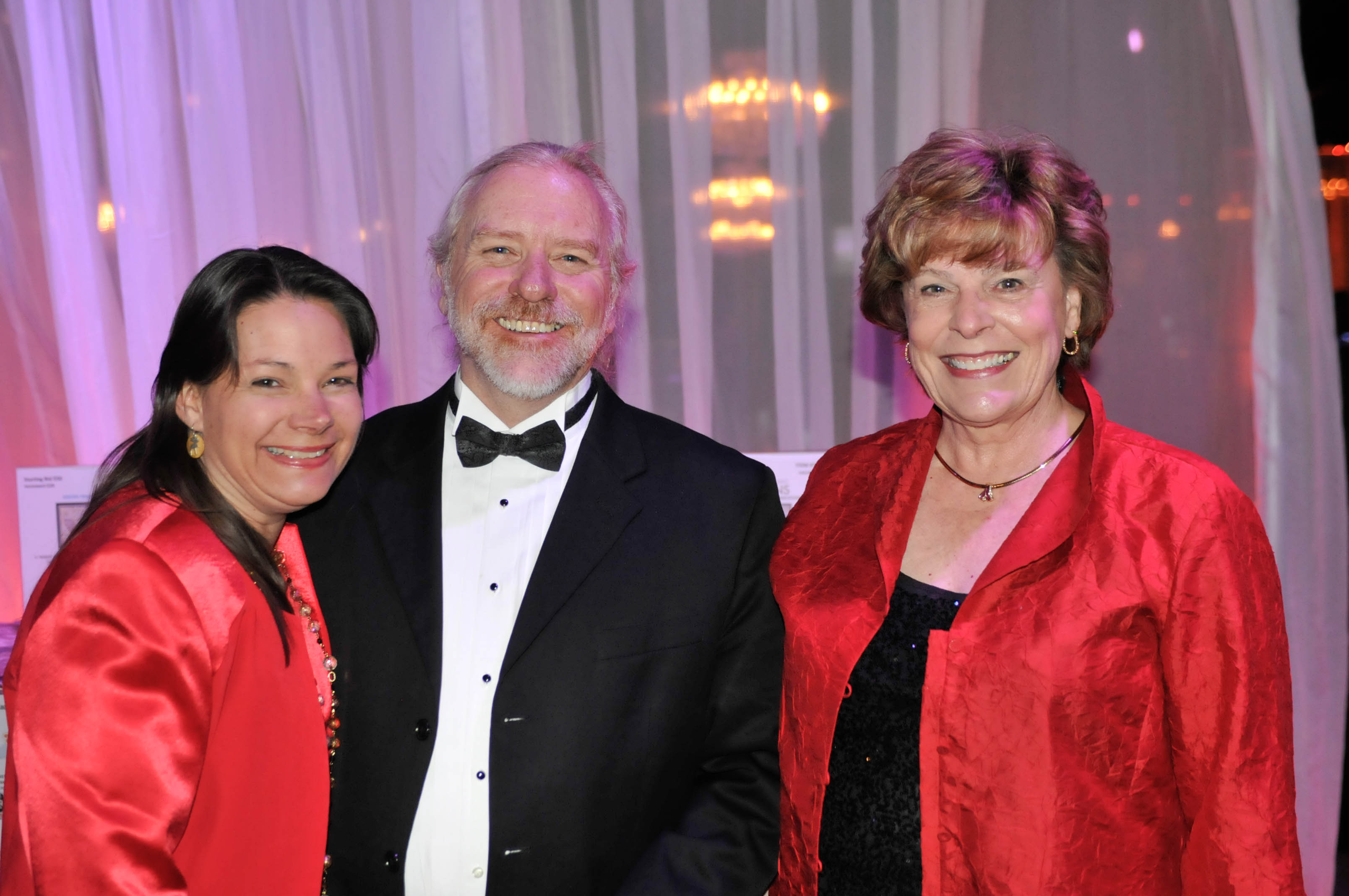 Karen and John Kinzie, left, and Nancy Cochran