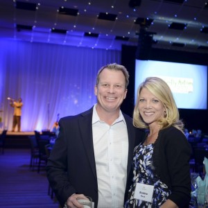 Debbie Ward, center, with Brandon Friel and Debbie Watson