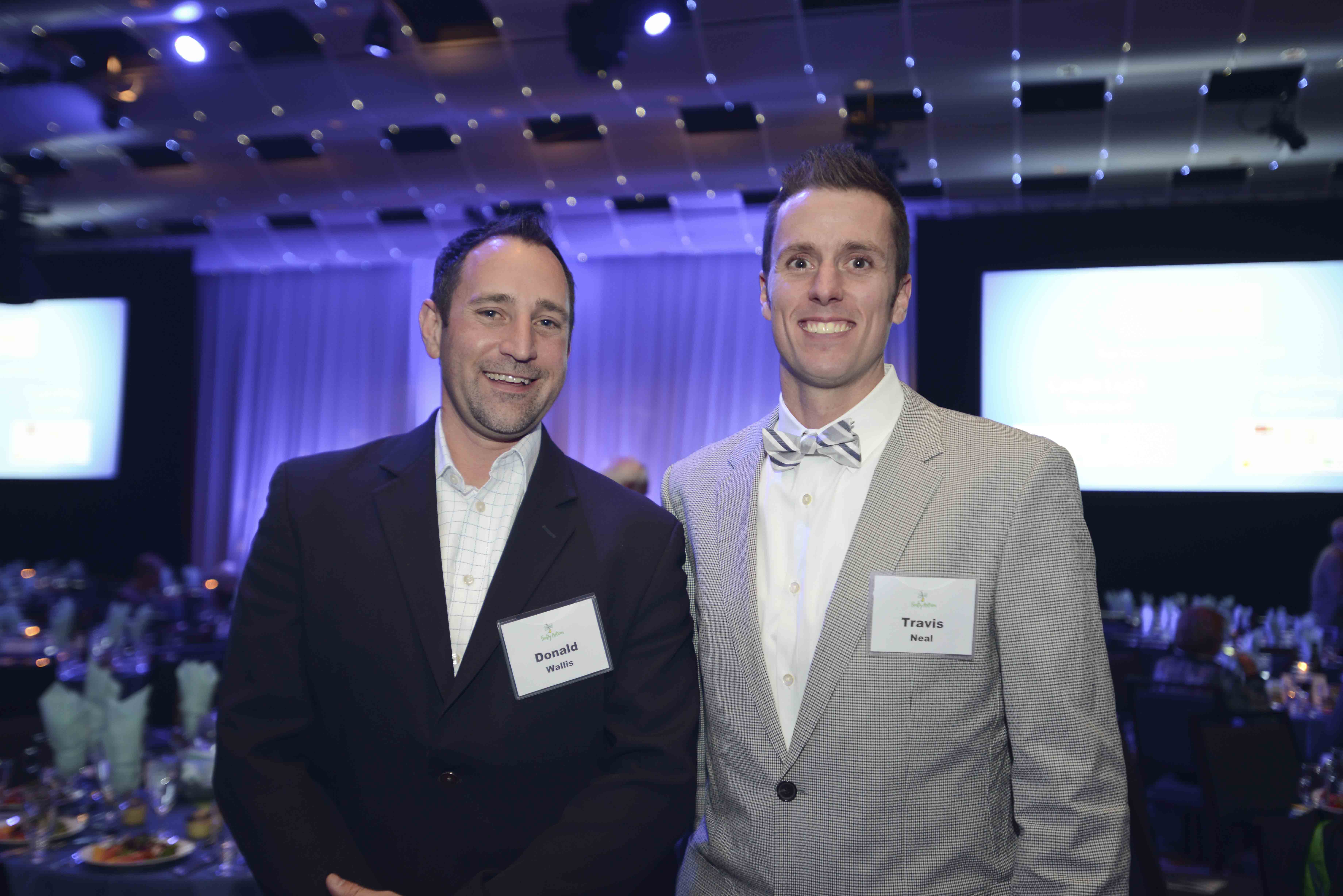 Donald Wallis, left, with Travis Neal