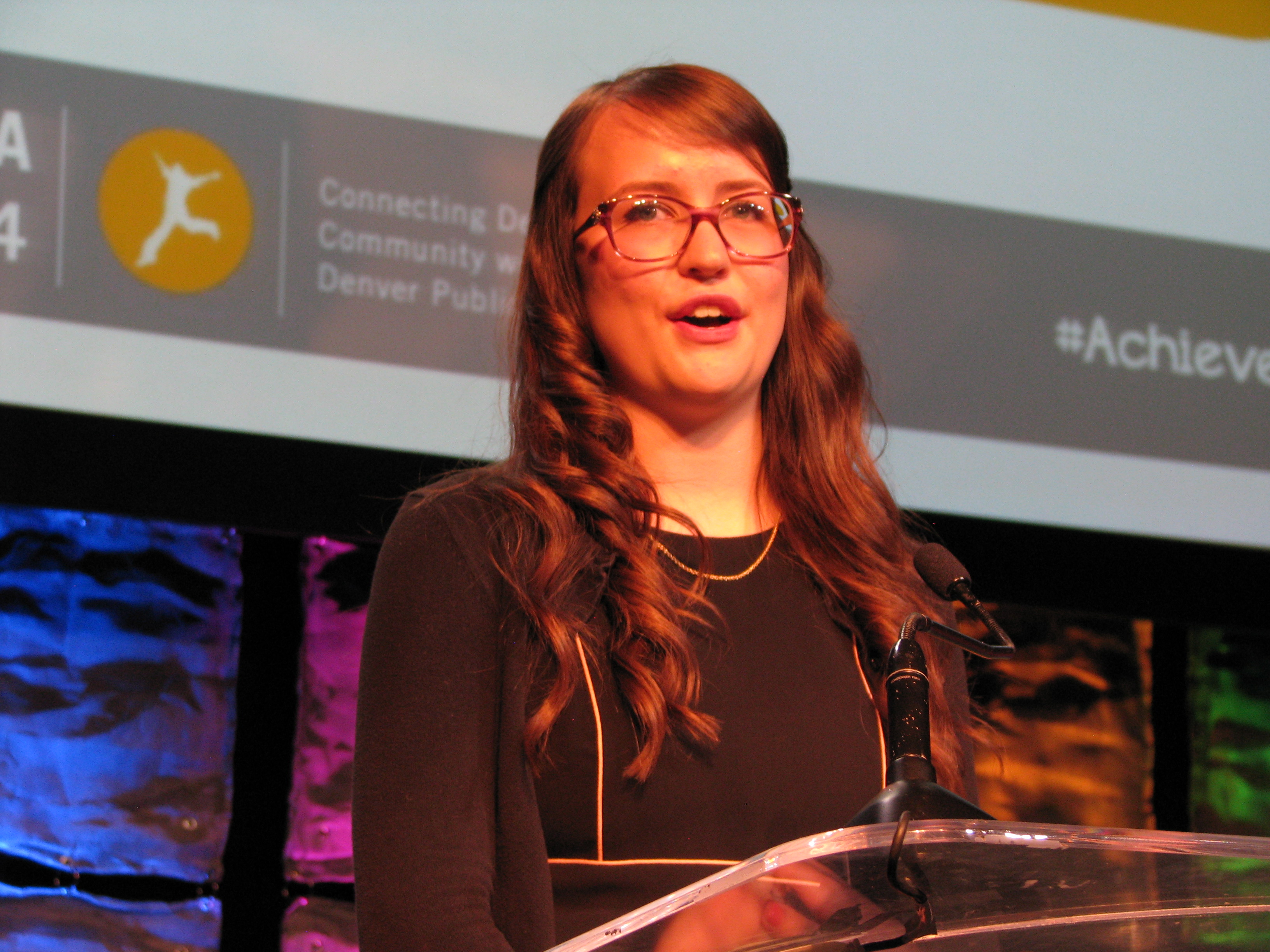 Britani Rudolph takes the podium