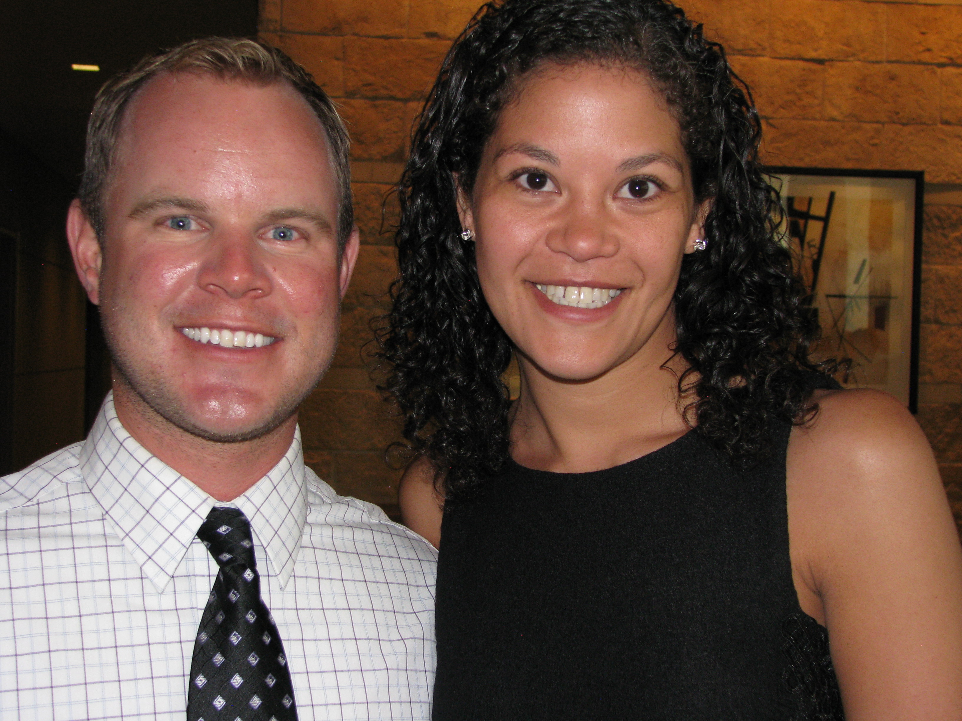 Sweet smiles from Jeff Meyer and Jessica Johnson